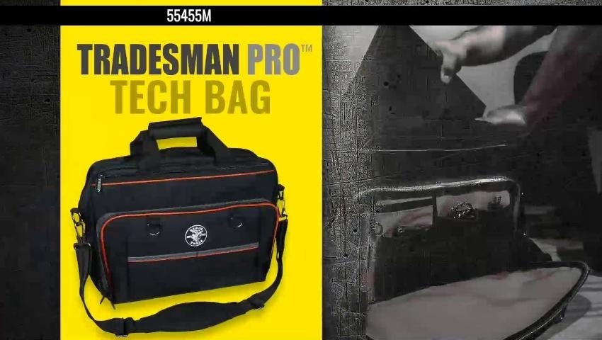 Klein Tools Tradesman Pro(TM) Tech Bag, w/Laptop Pocket Black/Orange ...