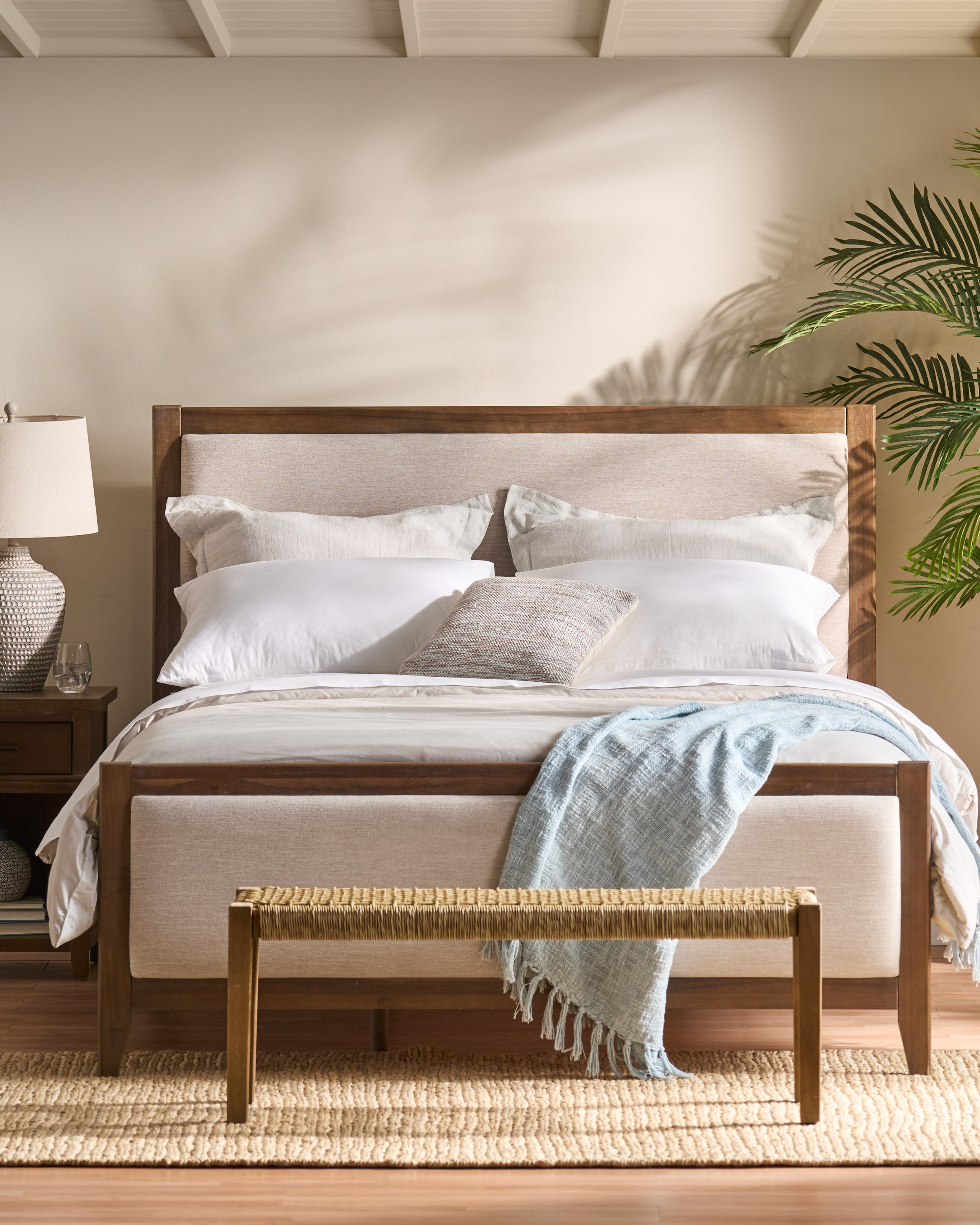 Christopher Knight Home Ambrogina Upholstered King Size Platform Bed ...