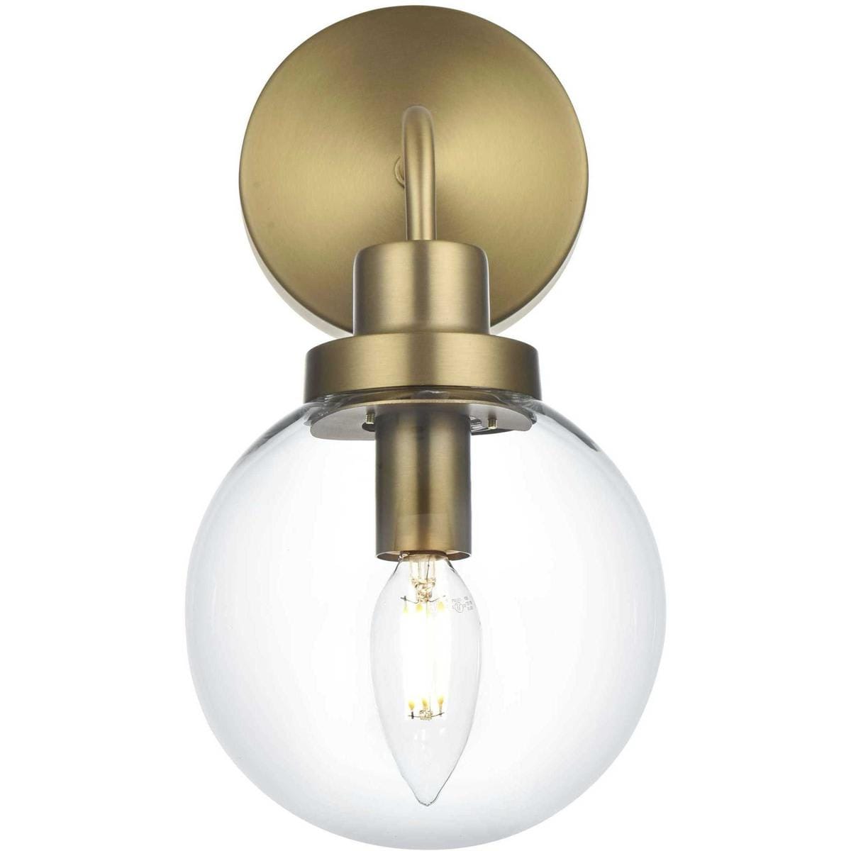 Elegant Lighting Living District LD7031W8SG Hanson 1 Light 6 inch Satin ...