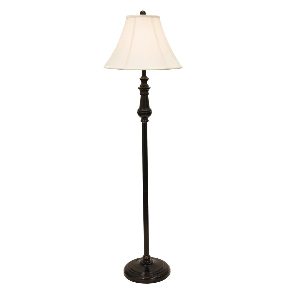 Hampton Bay Bronze Floor Lamp With White Alabaster Shade 16081 The Home