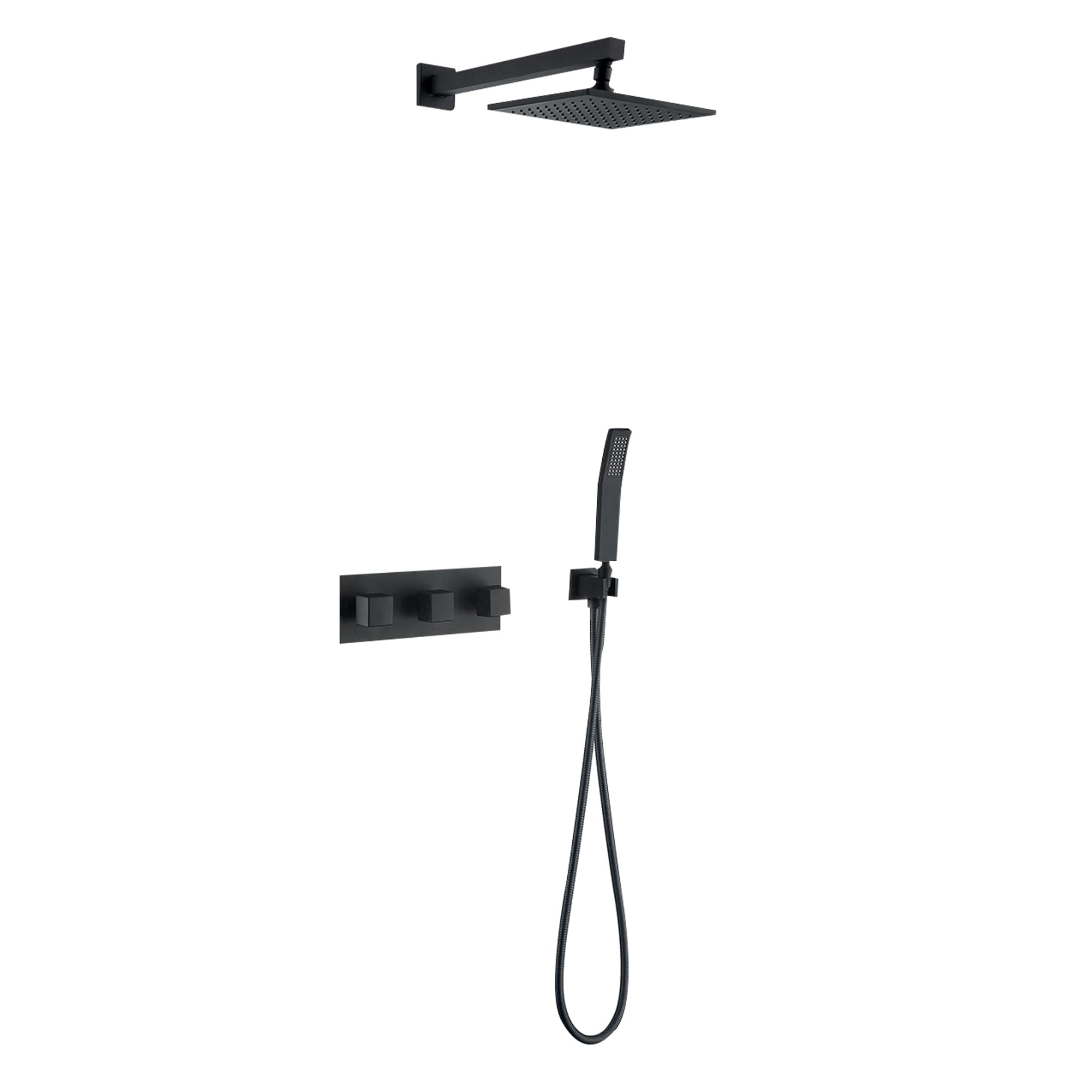 12 Inch Wide Concealed Valve Showers System Bathroom At