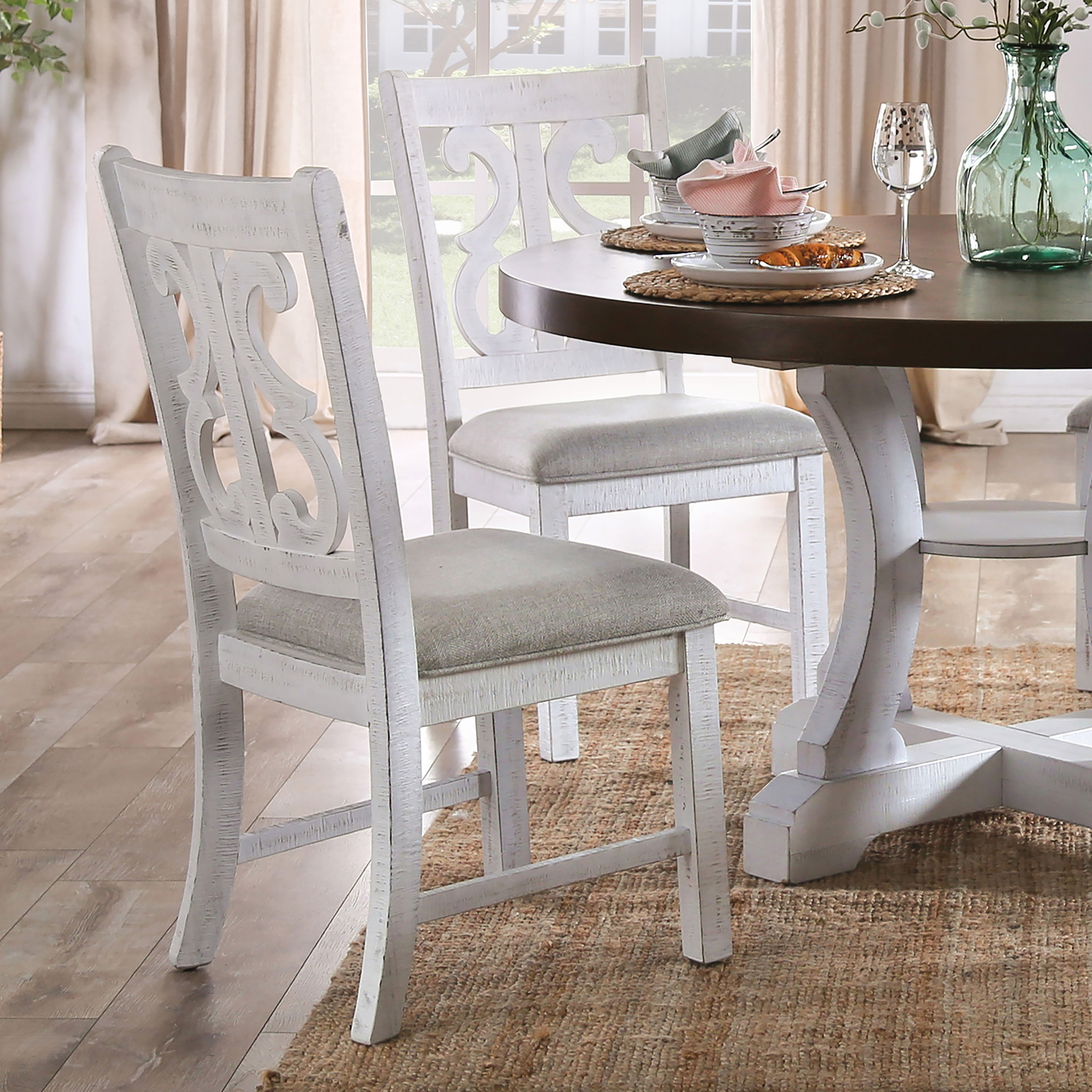 Rustic white chairs store