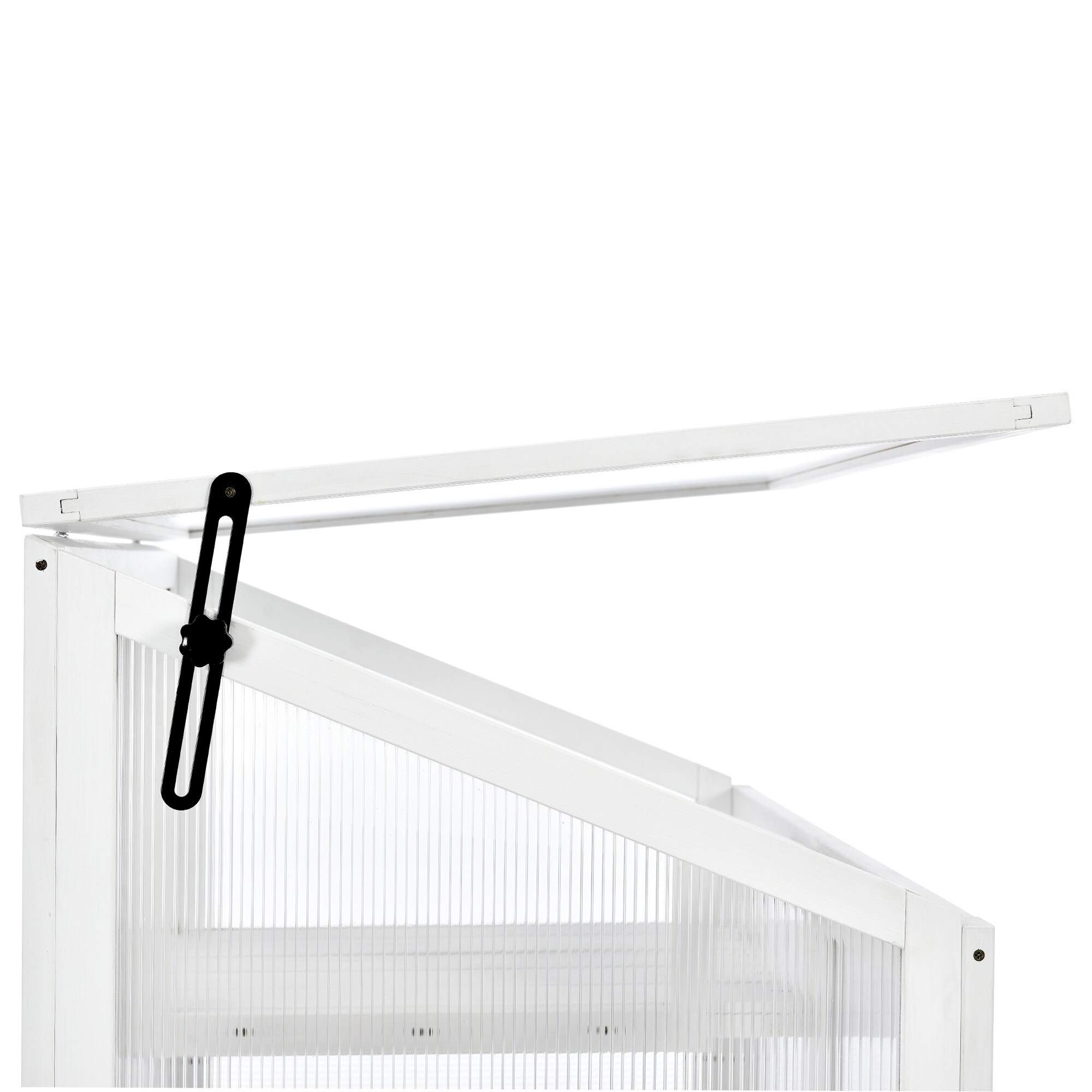Dimakai 62 Inch Tall Fir Wood Greenhouse with Wheels Adjustable Shelves ...
