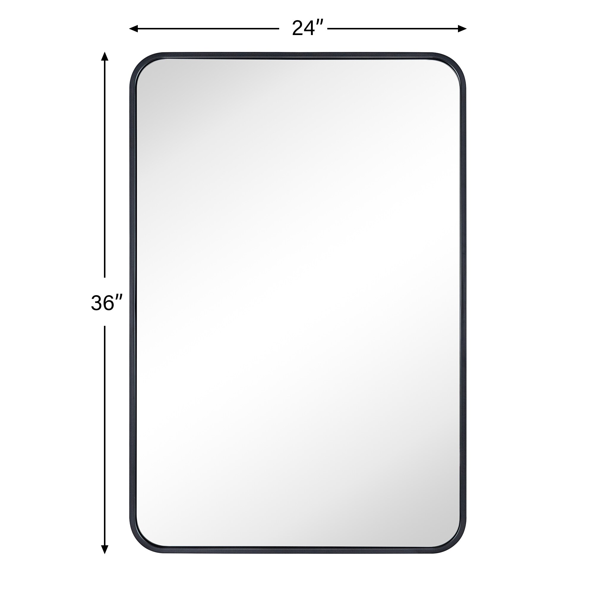 TEHOME Verona 24-in x 36-in Framed Rectangle Bathroom Vanity Mirror ...