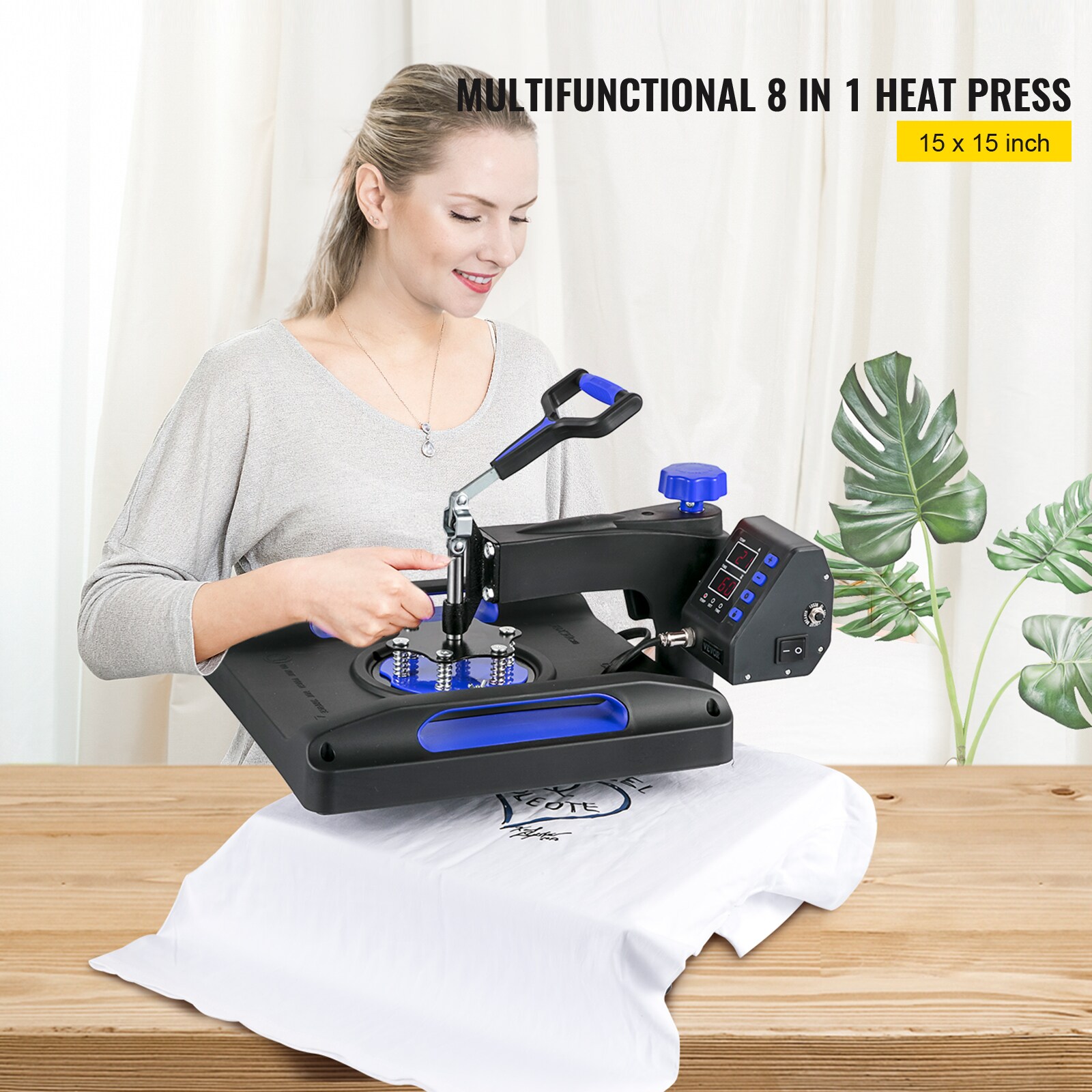 VEVOR 110V 8 In 1 Heat Press Machine Aluminum Heat Press in the ...
