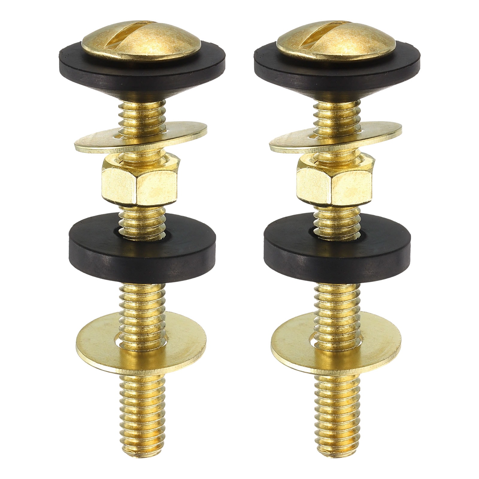 Unique Bargains 2pcs Universal Toilet Tank to Bowl Screws Kit Carbon ...