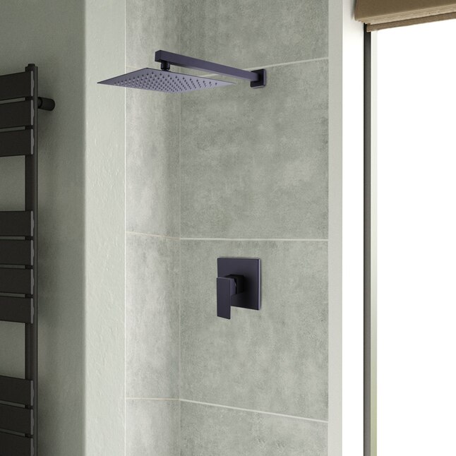 Wellfor Concealed Valve Showers System Matte Black 1 Handle Single