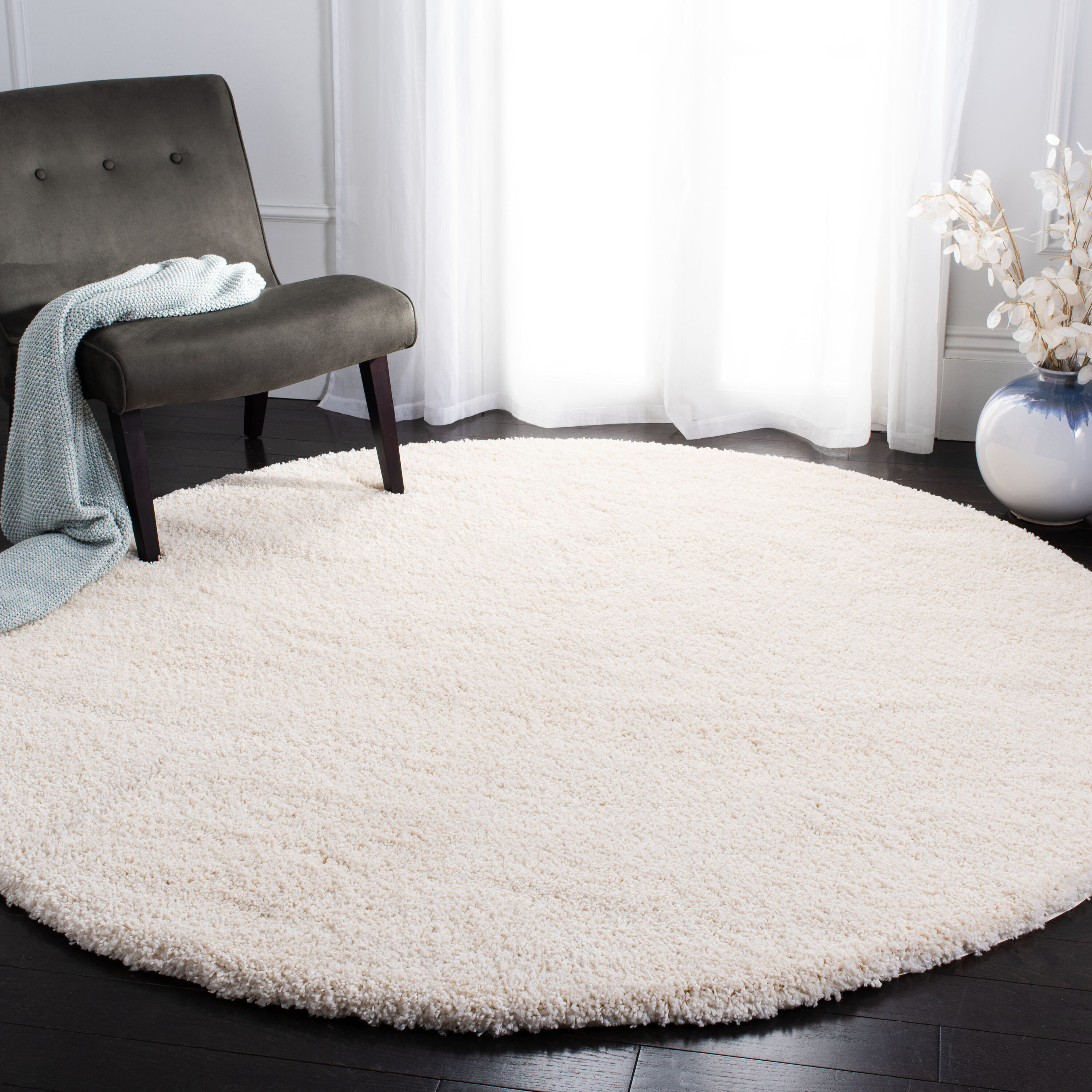 Safavieh Sg151 California Shag Ivory 8ft x 8ft in the Rugs department ...