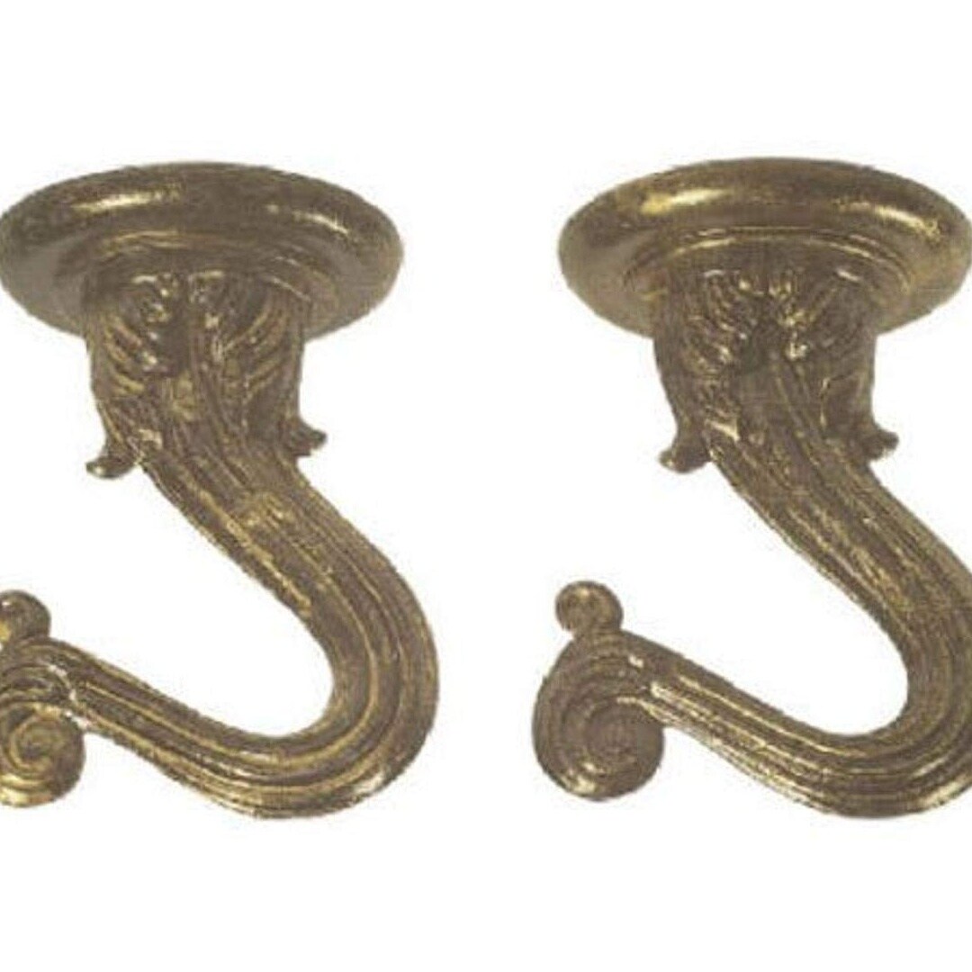 Westinghouse 7045100 2-Pack Brass Swag Hook Kit Plastic 30 lb Capacity ...