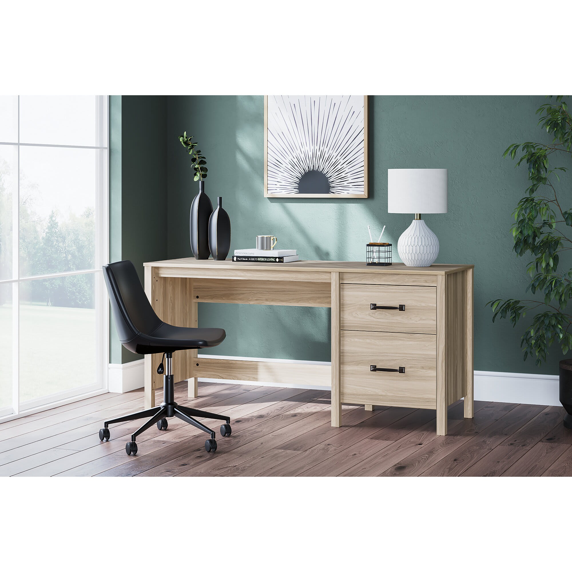 Signature Design by Ashley Battelle 60 Inch Two-Tone Home Office Desk ...