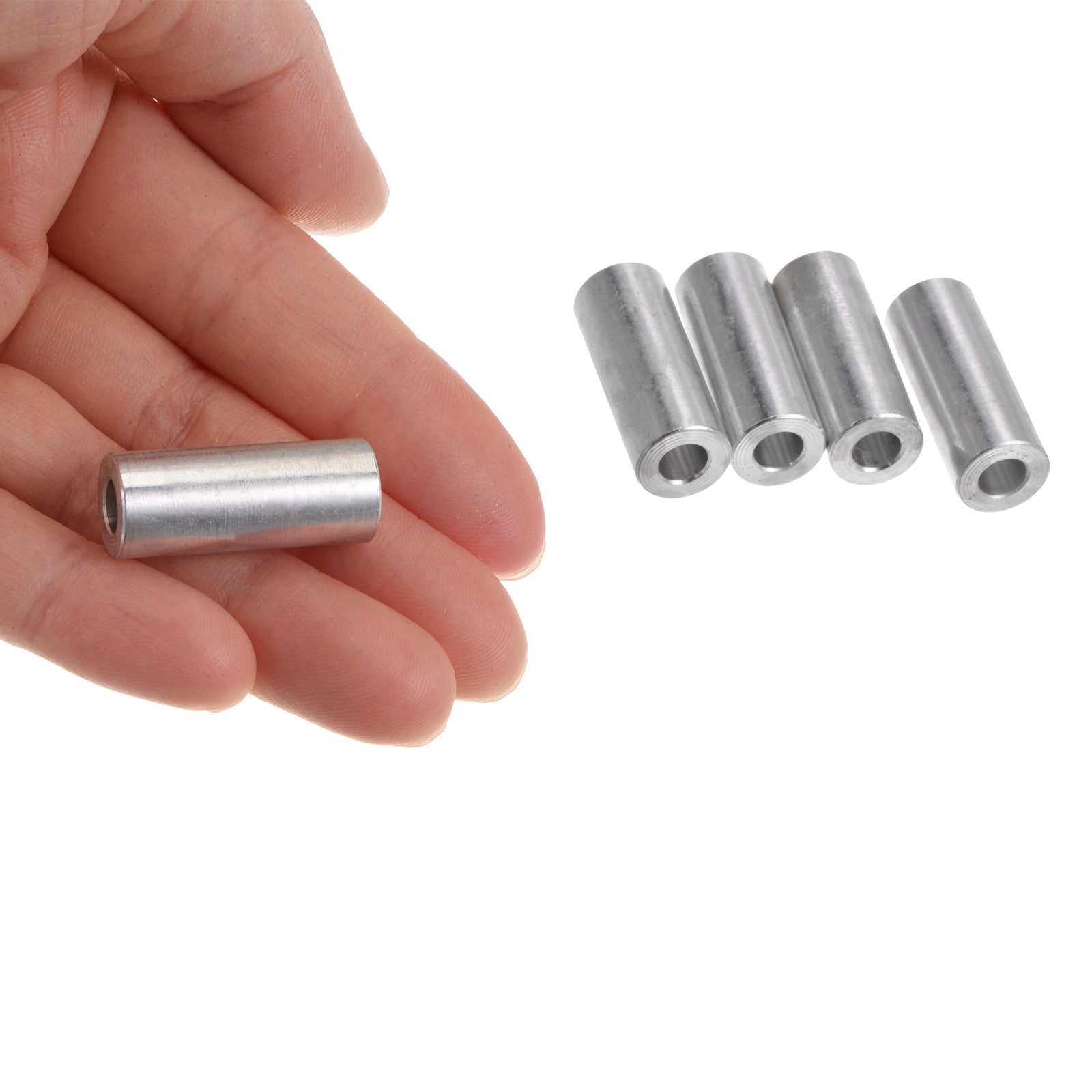 Unique Bargains 10pcs Aluminum Spacer 5mm Bore 10mm OD 25mm Length ...