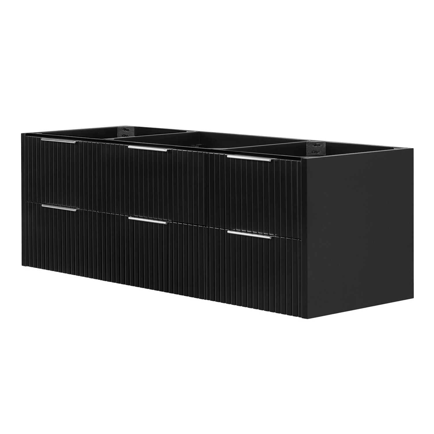 ARIEL Lucia 60-in Black Bathroom Vanity Base Cabinet without Top in the ...