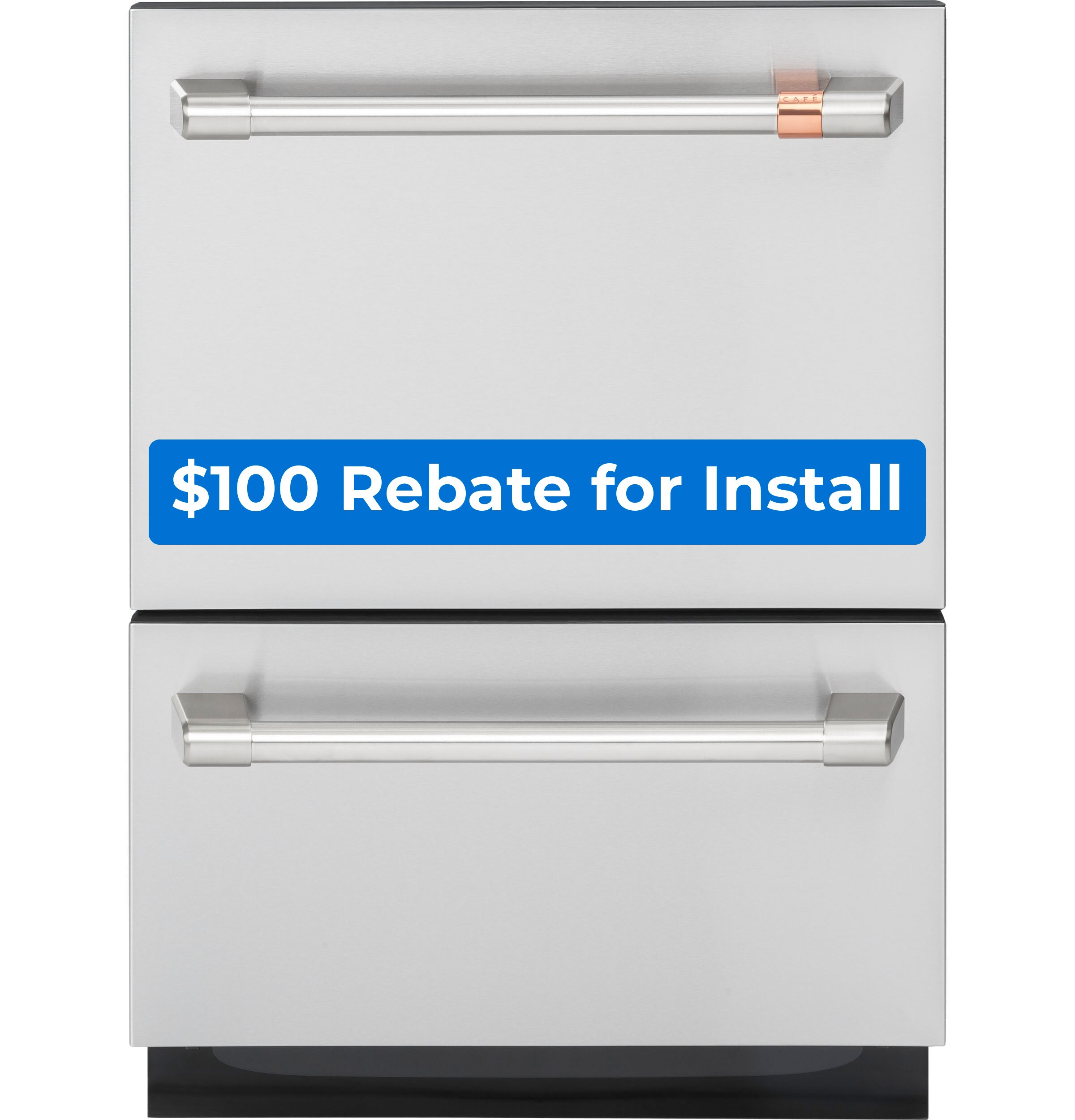 Cafe 49-Decibel 24-in Double-Drawer Dishwasher (Stainless Steel) in the ...