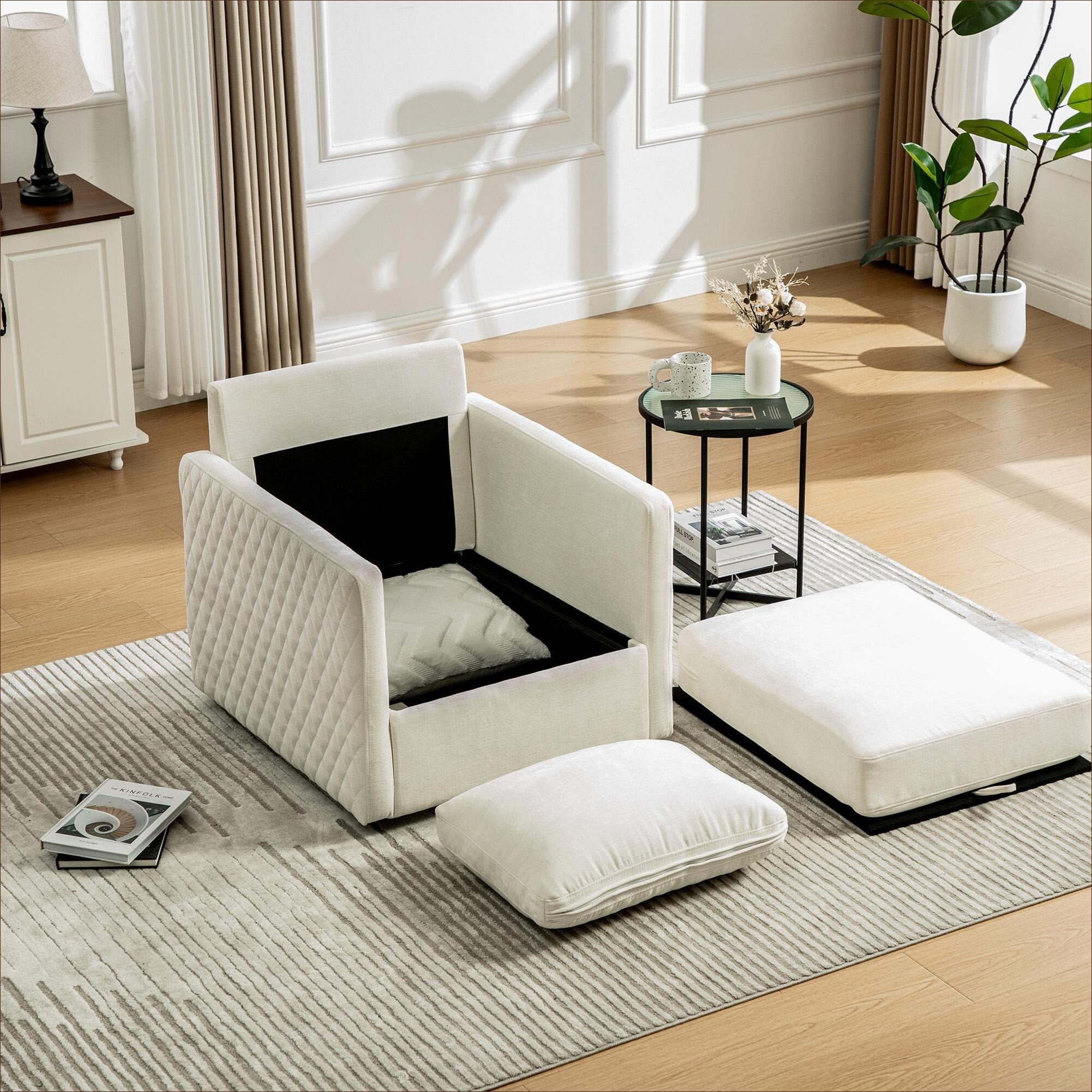Watnature Square Silhouette Swivel Accent Chair For Reading Nook ...