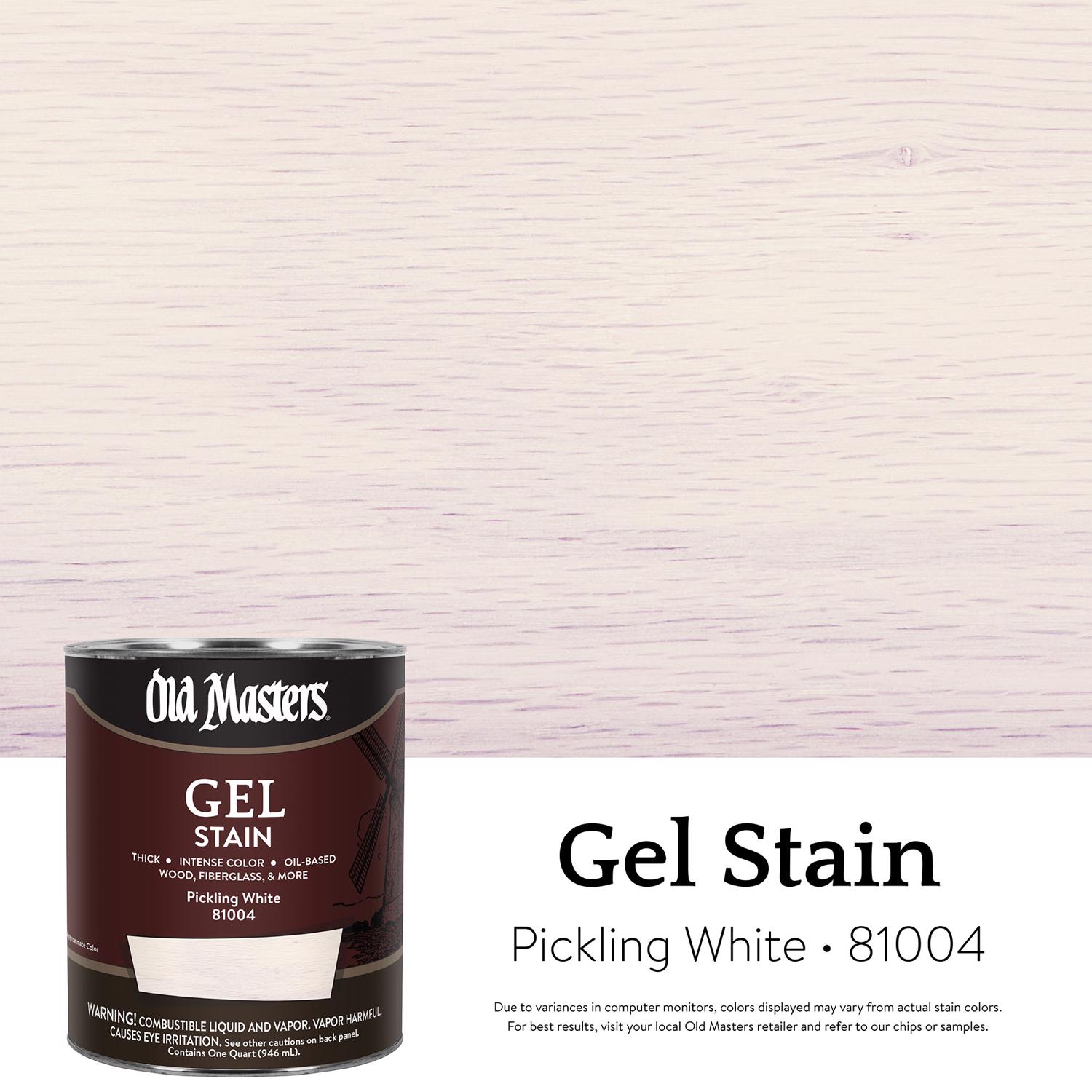 Old Masters Semi-Transparent Pickling White Oil-Based Alkyd Gel Stain 1 ...
