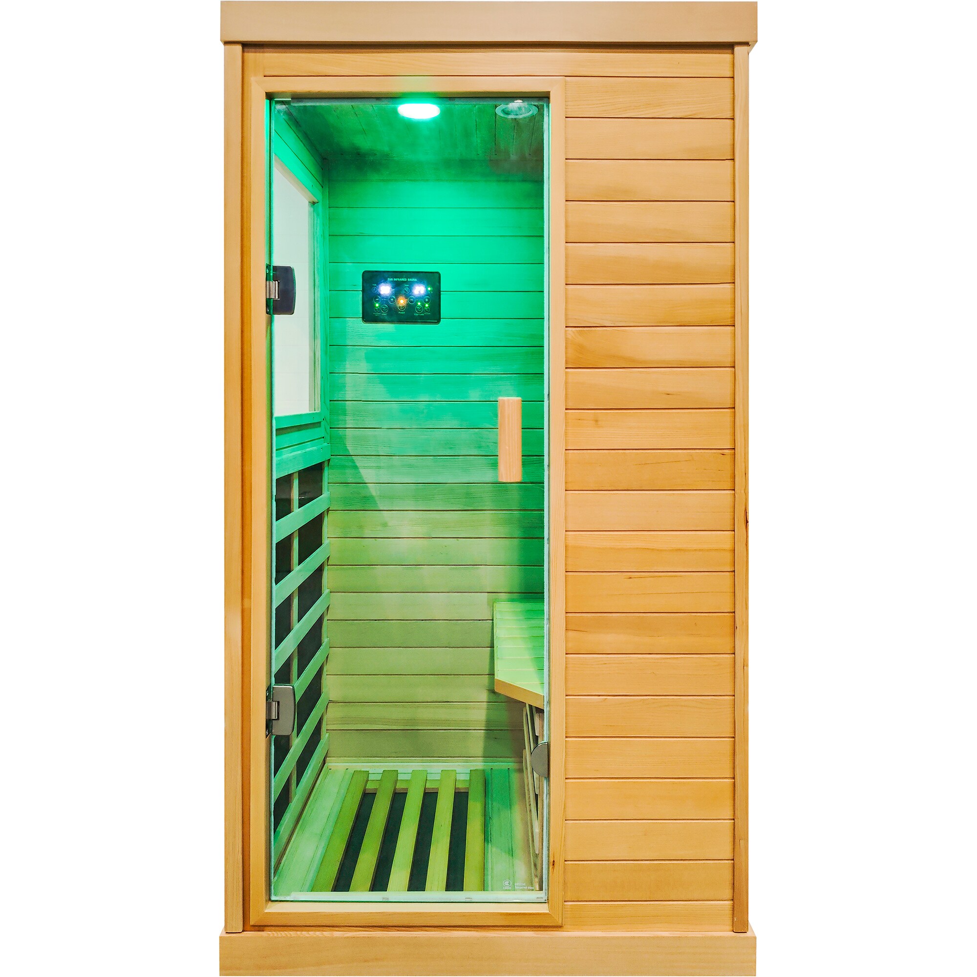 GDFStudio Single Infrared Sauna Room with Colorful Lights and Bluetooth ...