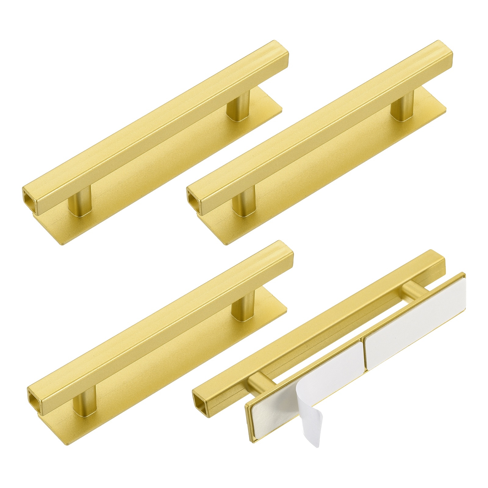 Unique Bargains Pack of 4 Self-Stick Push Pull Helper 6 Inch Plastic ...