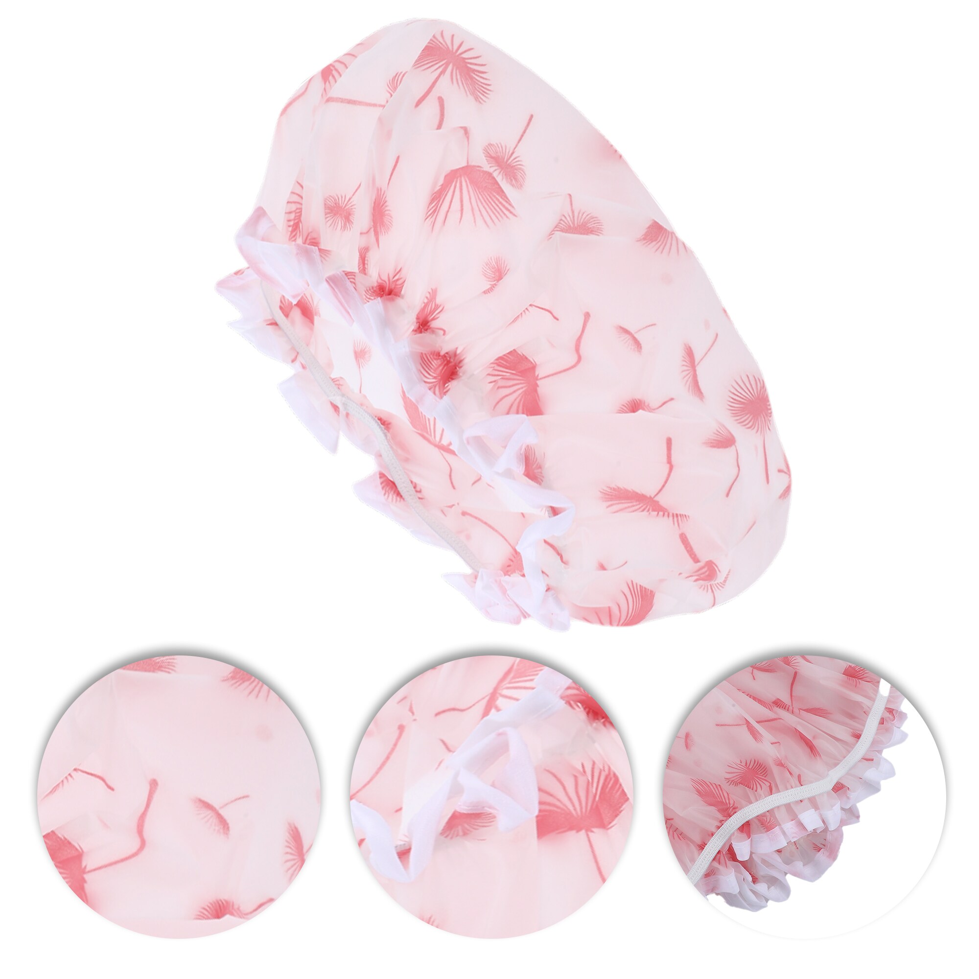 Unique Bargains Women's Dandelions Pattern Shower Cap Red 1pc in the ...