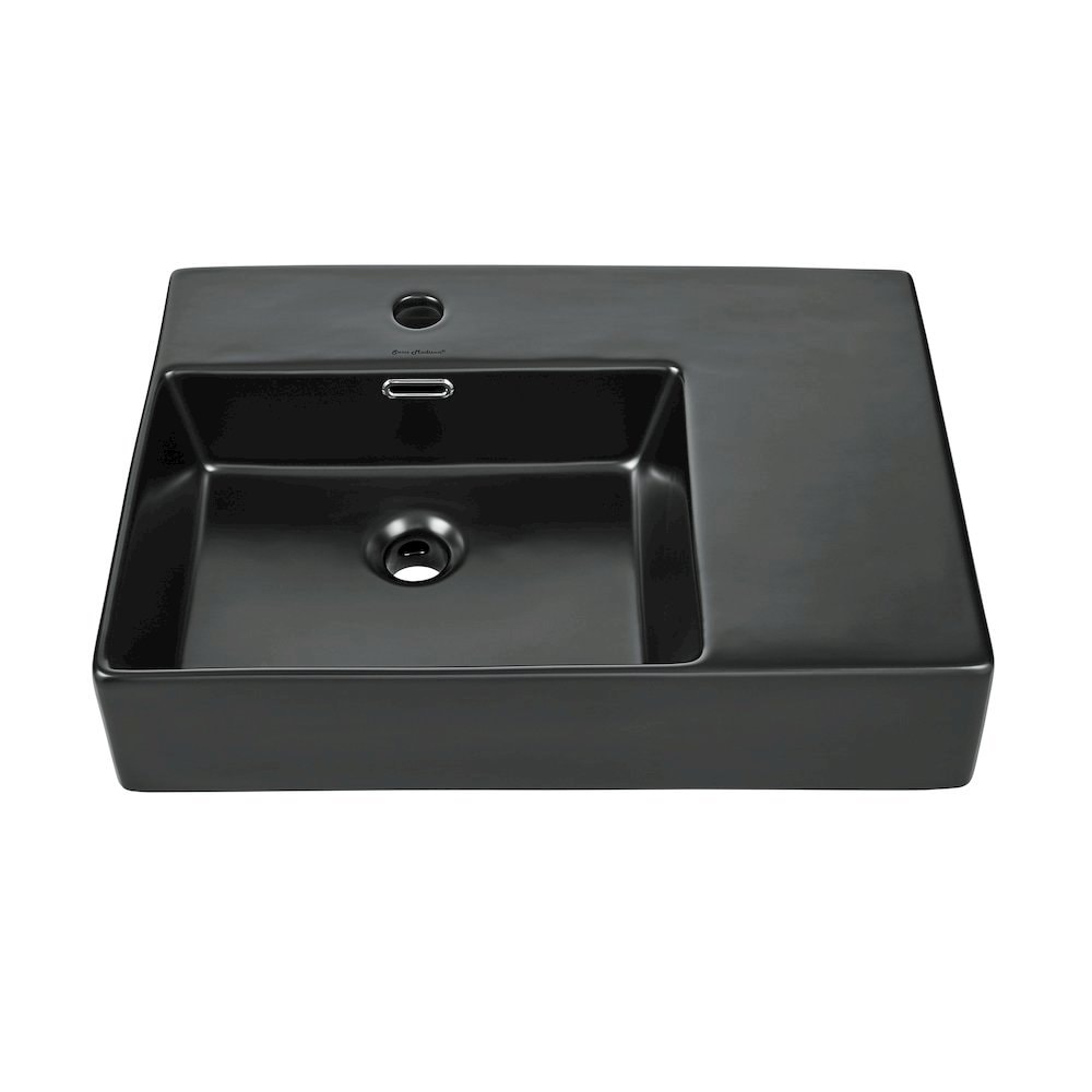 Swiss Madison 24 x 18 Ceramic Wall Hung Sink with Left Side Faucet ...