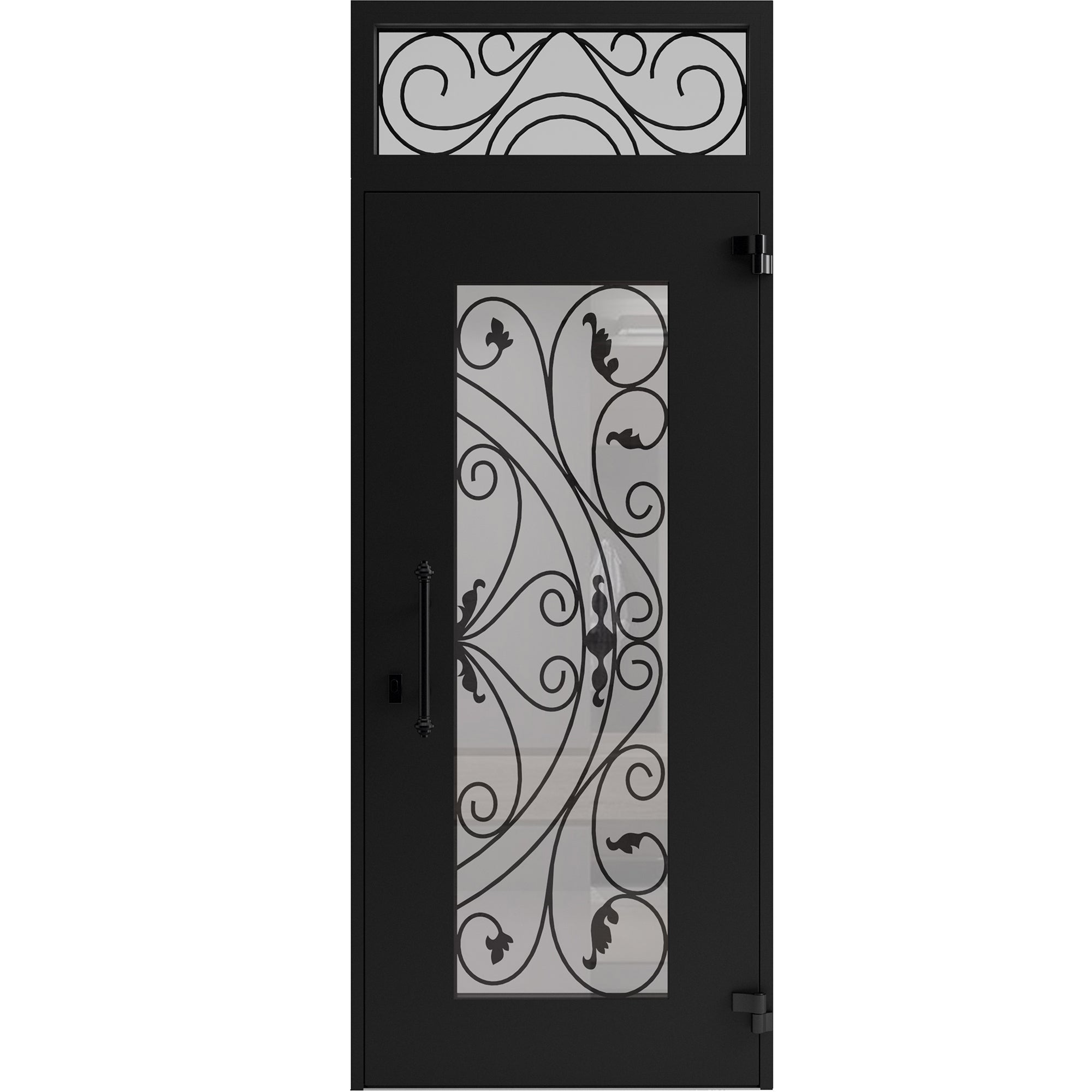 Vdom doors Front Exterior Prehung Aluminum Door - Iron 1633 Black ...