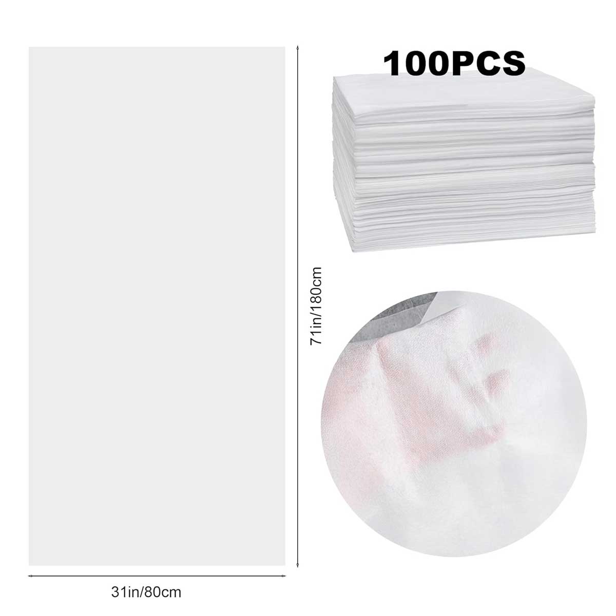 Aoibox 100 Pack 31 x 71 Disposable Non Woven Massage Table Bed Covers 2 ...