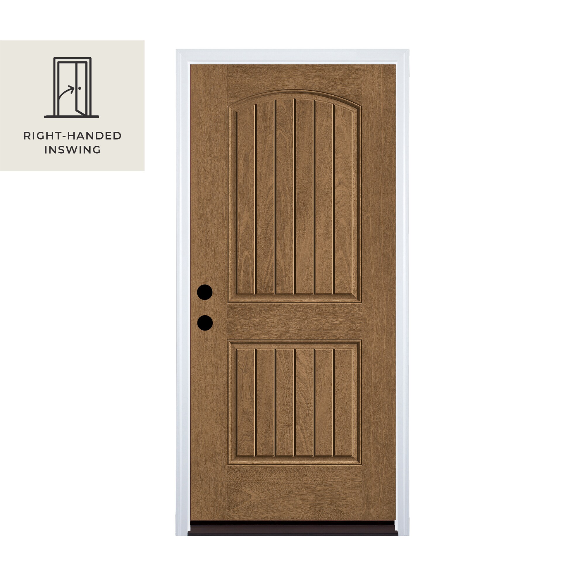 Therma-Tru 36-in x 80-in x 4-9/16-in Fiberglass No glass Right-hand ...