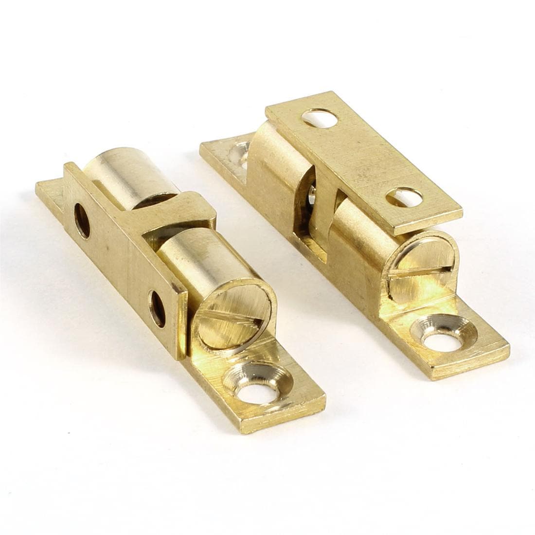 Unique Bargains Home Door Brass Double Ball Catch Hardware 50mm Long ...