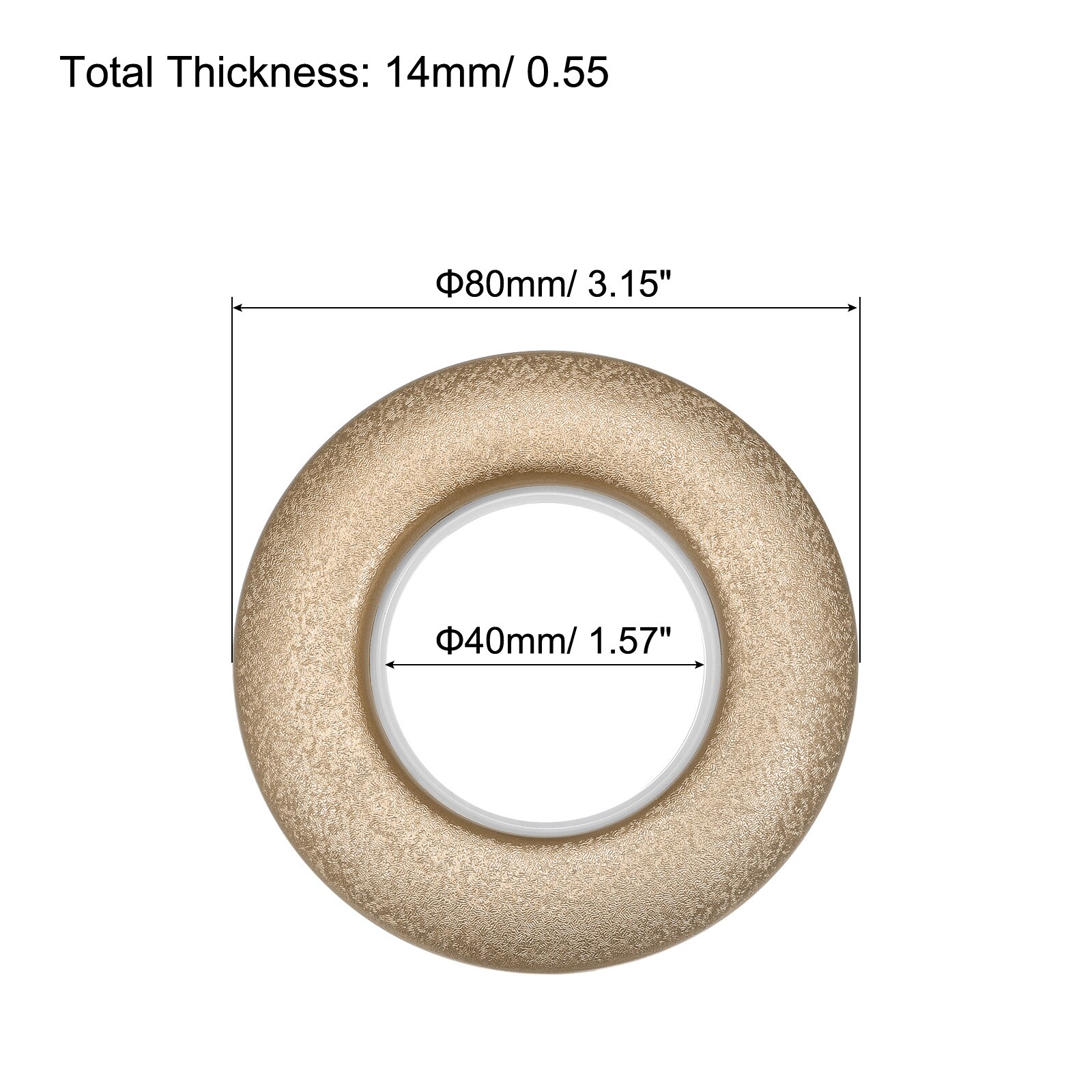 Unique Bargains Pack of 8 Curtain Grommets 1-9/16 inch (40mm) Inner Dia ...
