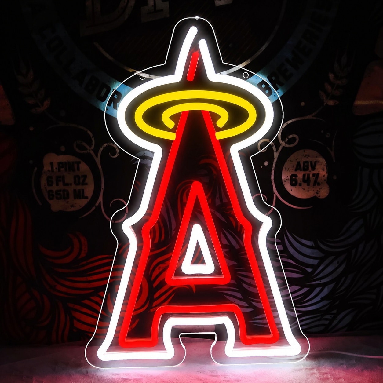 Vrbgify Baseball Neon Sign LED Wall Decor Dimmable Light for Man Cave ...