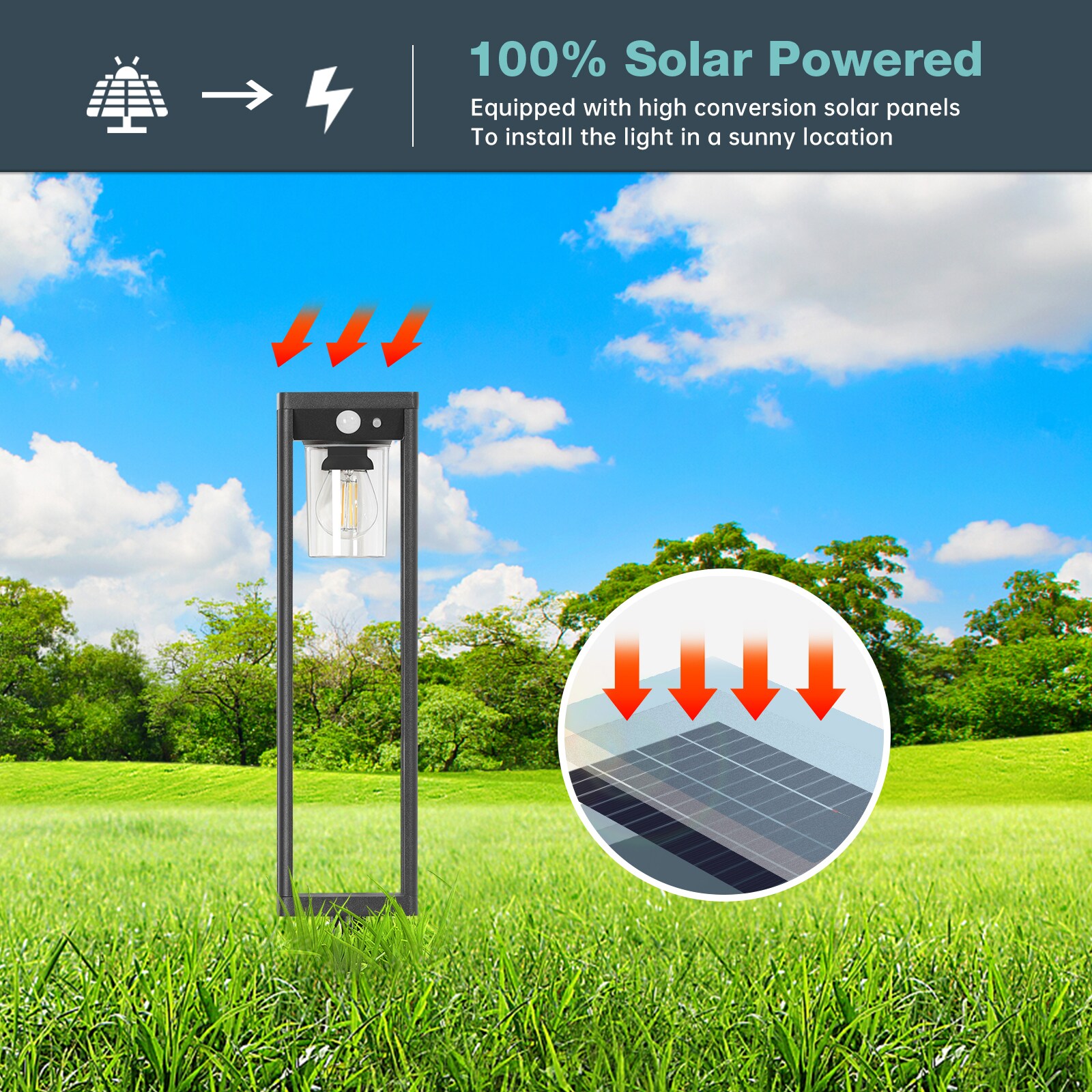 Boeka Arcturus 220 -Lumens 1.8 -Watt Matte Black Solar LED Outdoor Path ...