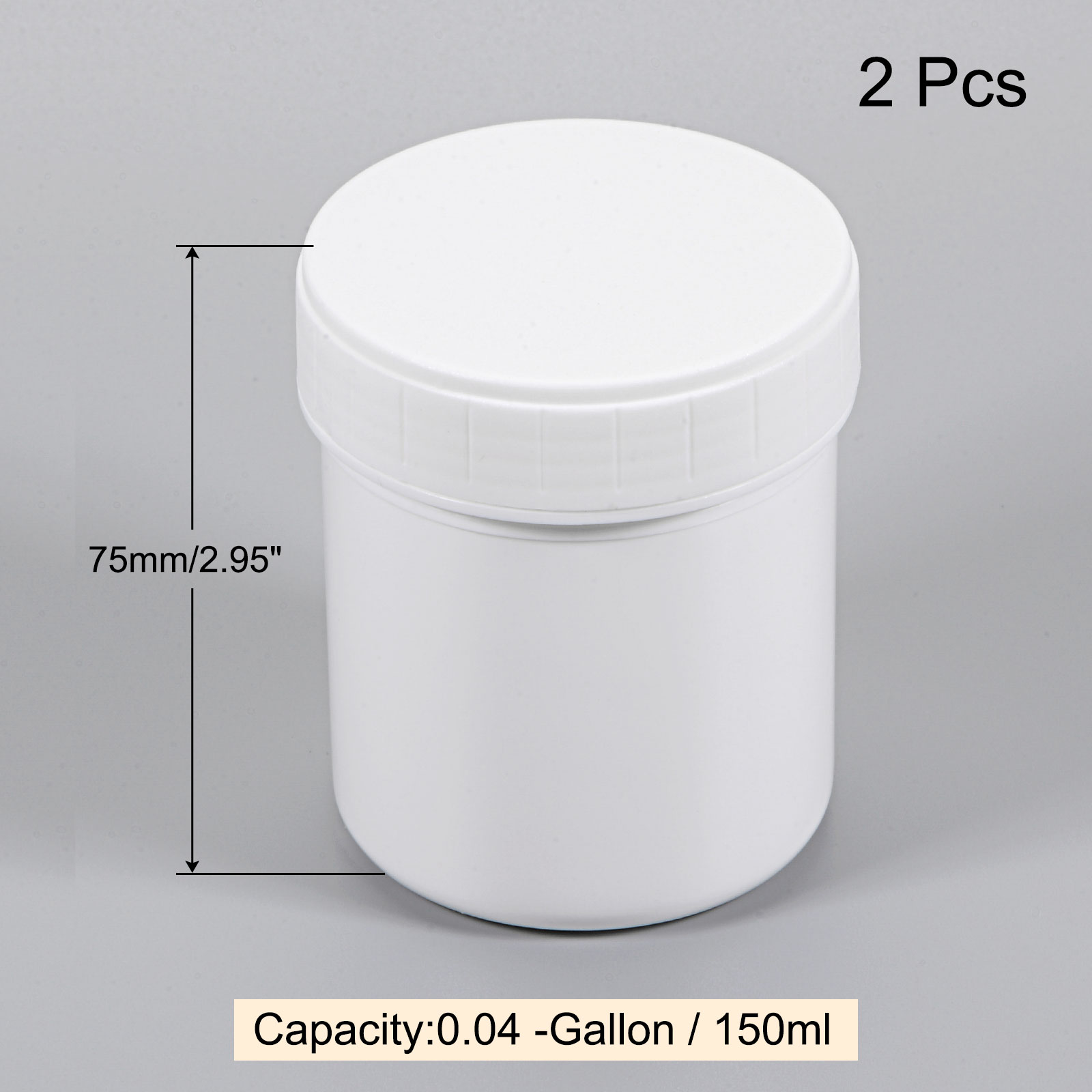 Unique Bargains Empty Plastic Paint Pail 0.04 -Gallon/150ml Seal ...