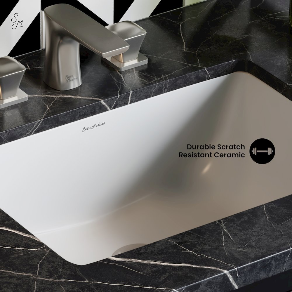 Swiss Madison Plaisir 185 Rectangular Under Mount Bathroom Sink in the ...