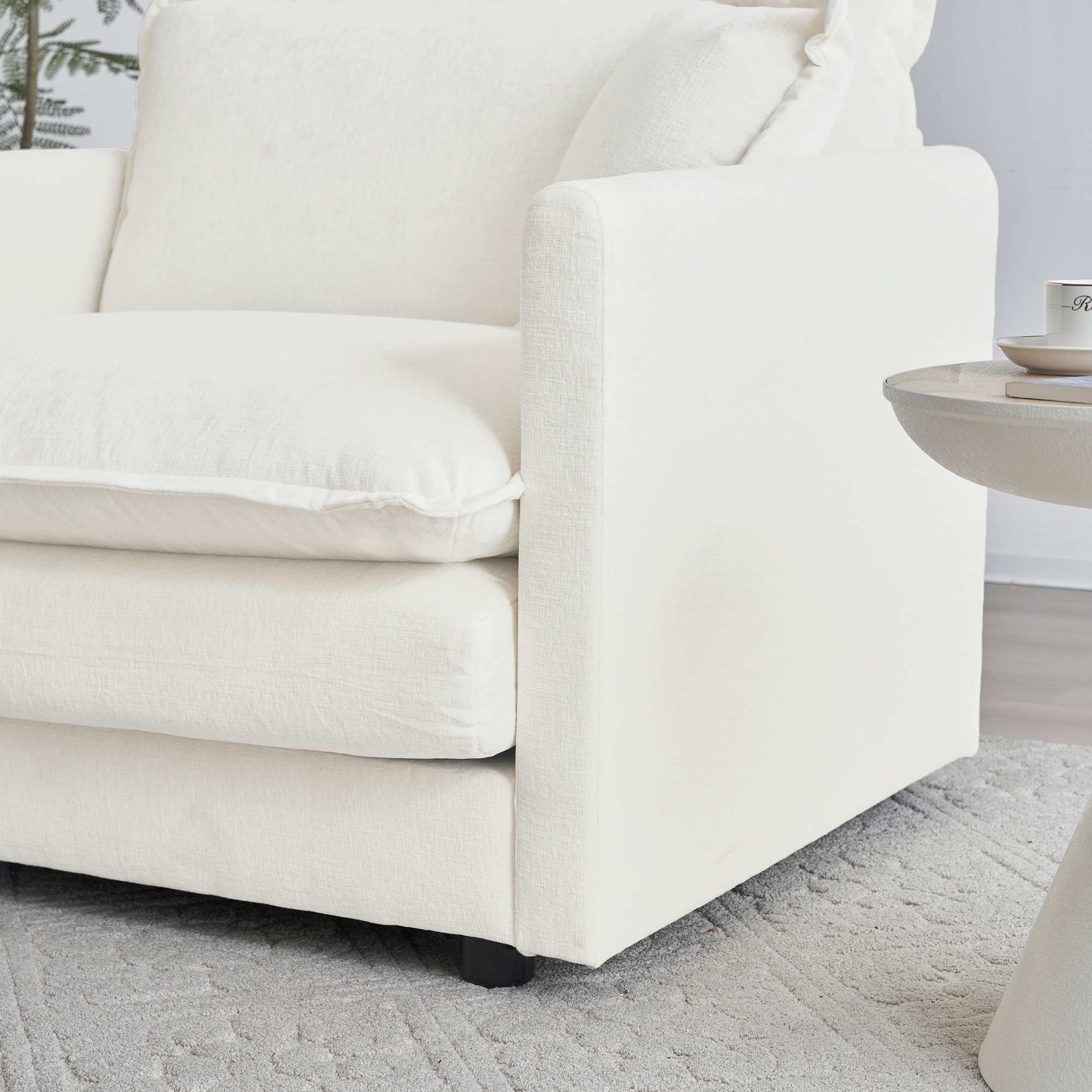 Misty Moon Comfort U Shaped Couch with Reversible Chaise Modular Large ...