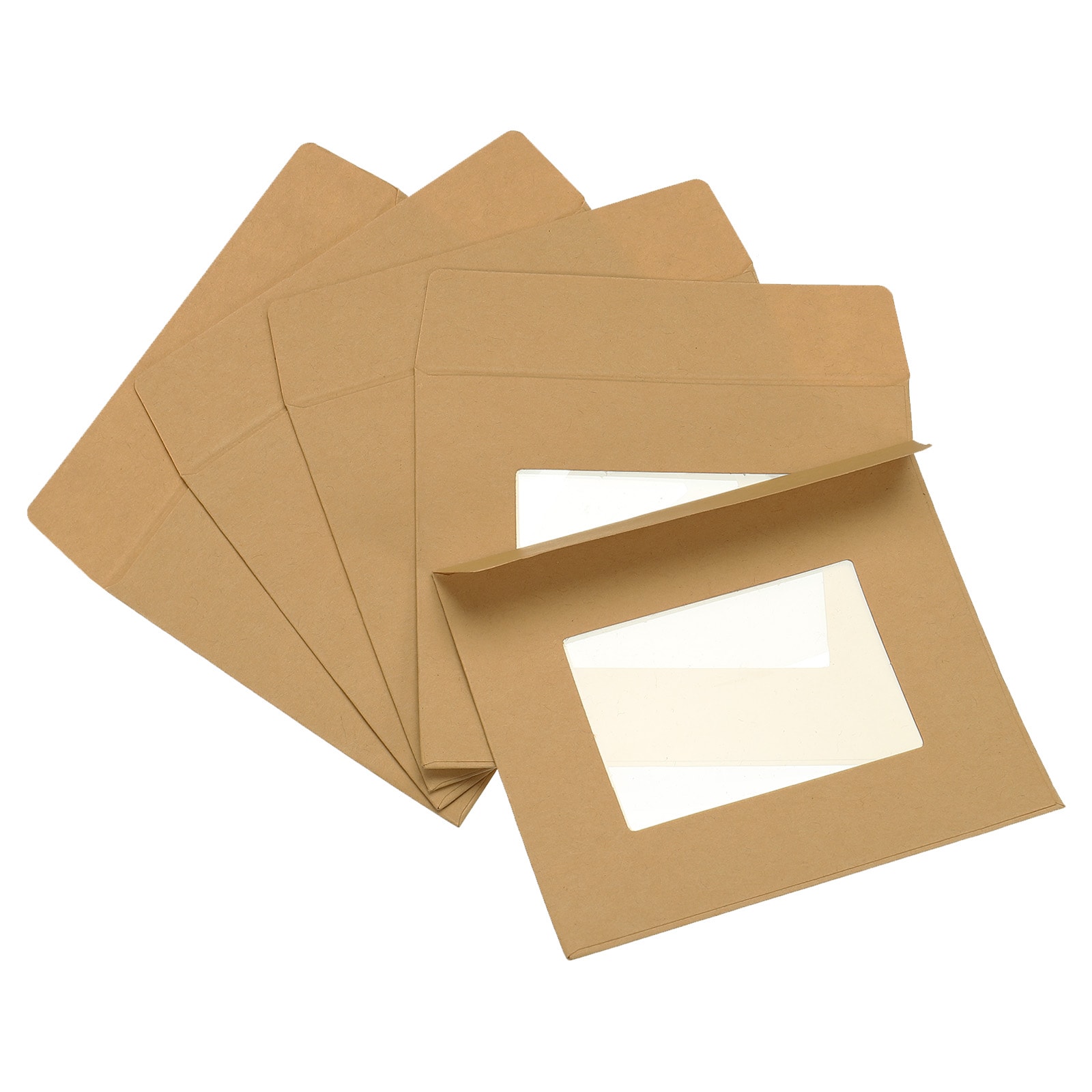 PATIKIL Full Face Window Envelopes 10pcs 4'' Clear Double Sided for ...