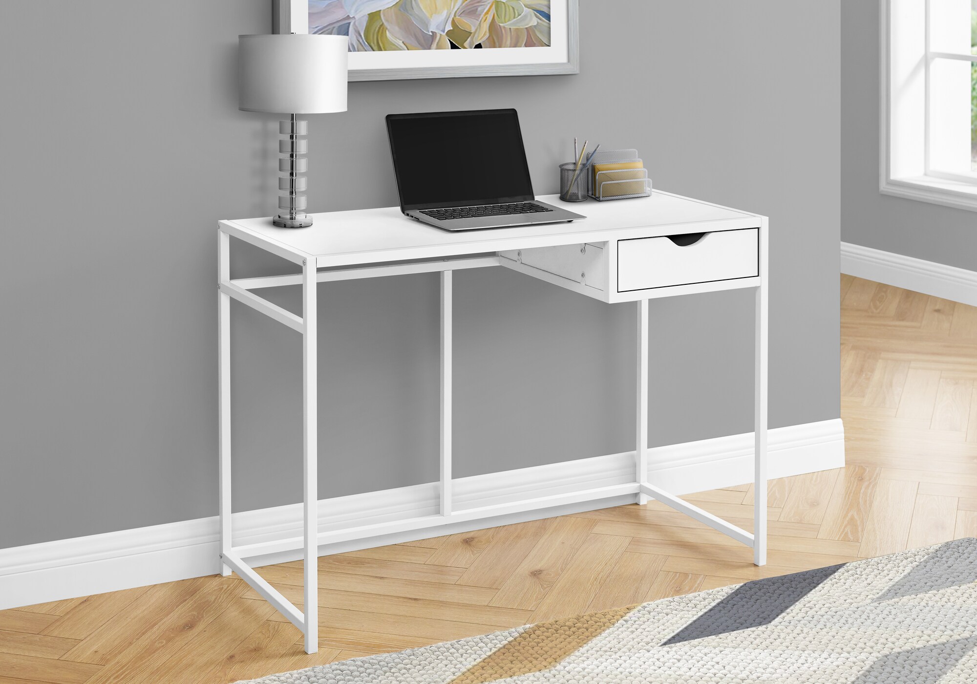 Blisstyle Computer Desk Home Office Laptop Storage Drawer 42 Inchl Work ...