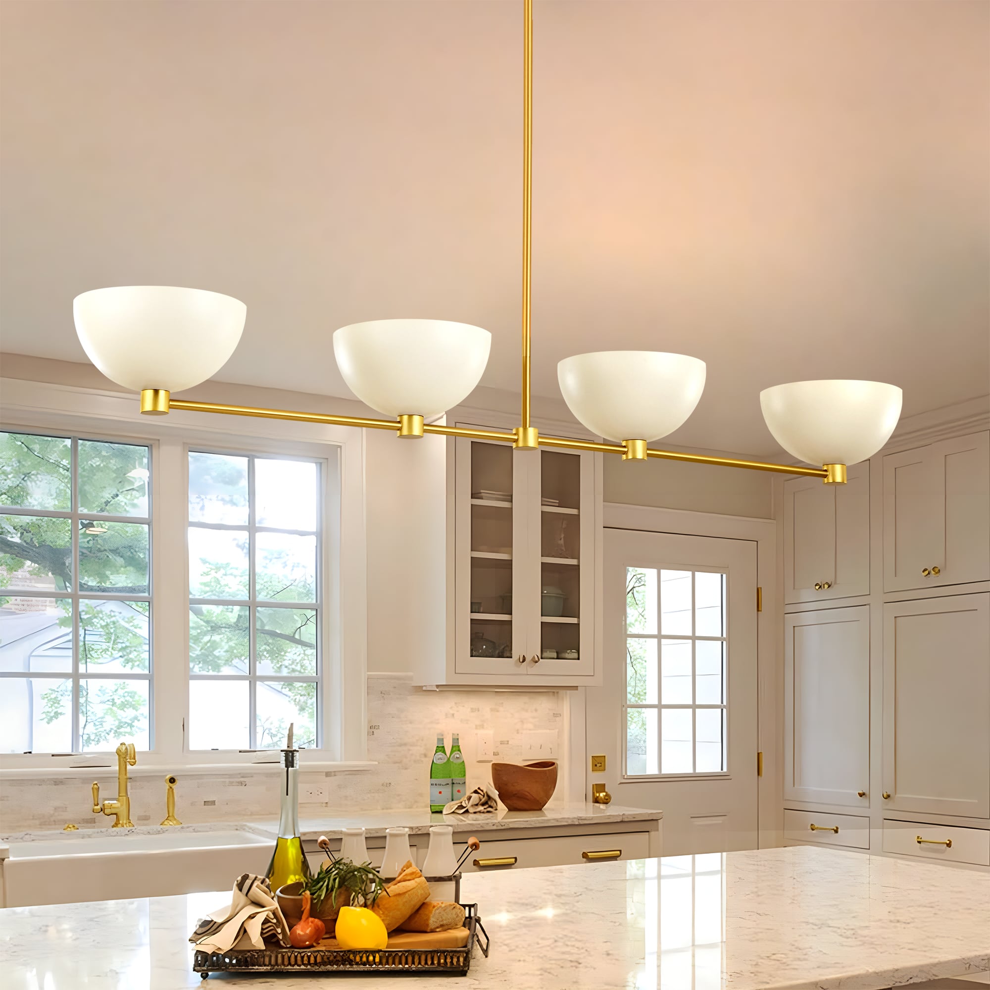 Rennnsan Malak 4 -Light Gold Modern/contemporary Metal Linear Large ...