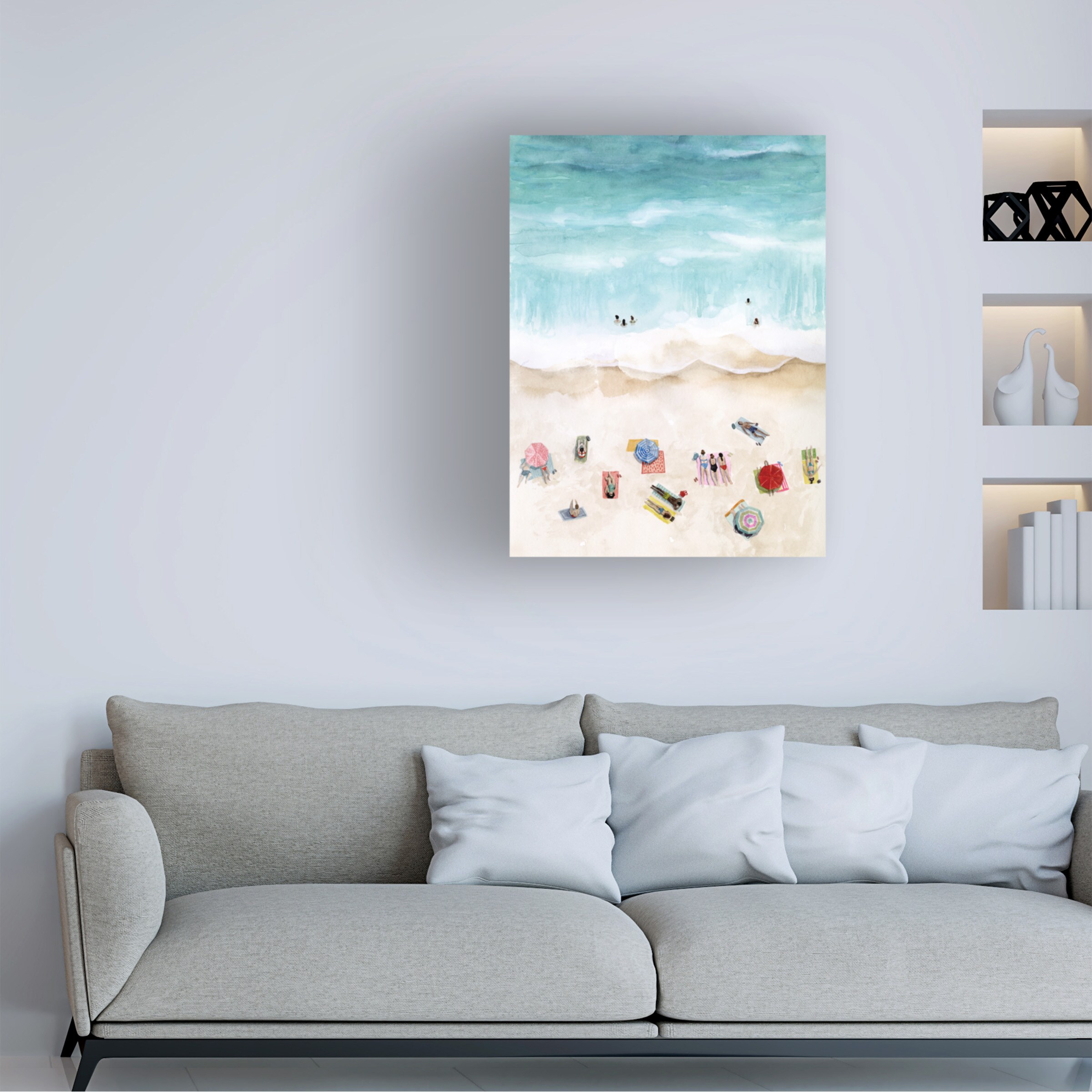 Trademark Fine Art Grace Popp Beach Week I Canvas Art in the Wall Art ...