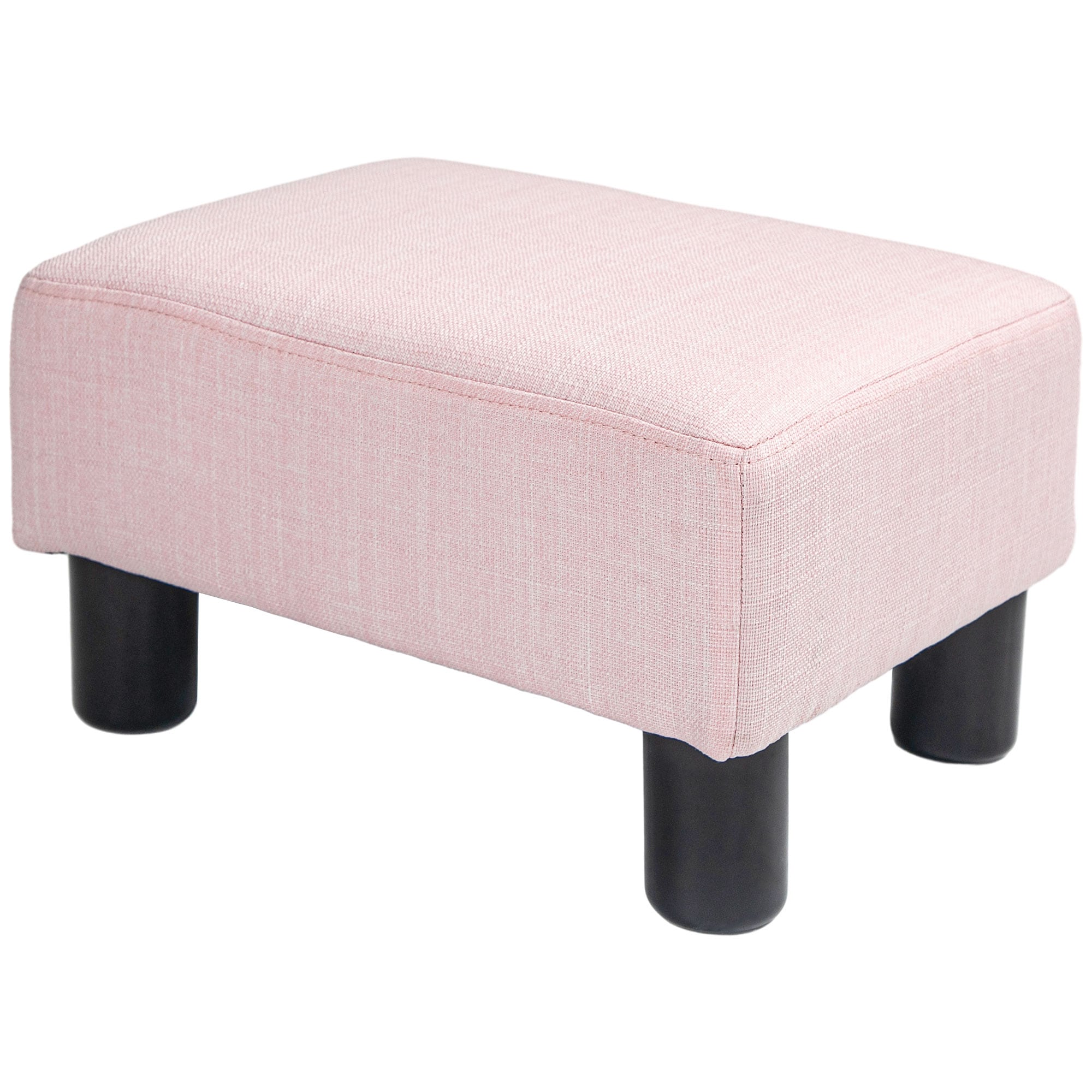 HomCom Ottoman Foot Rest Small Foot Stool with Linen Fabric Upholstery ...