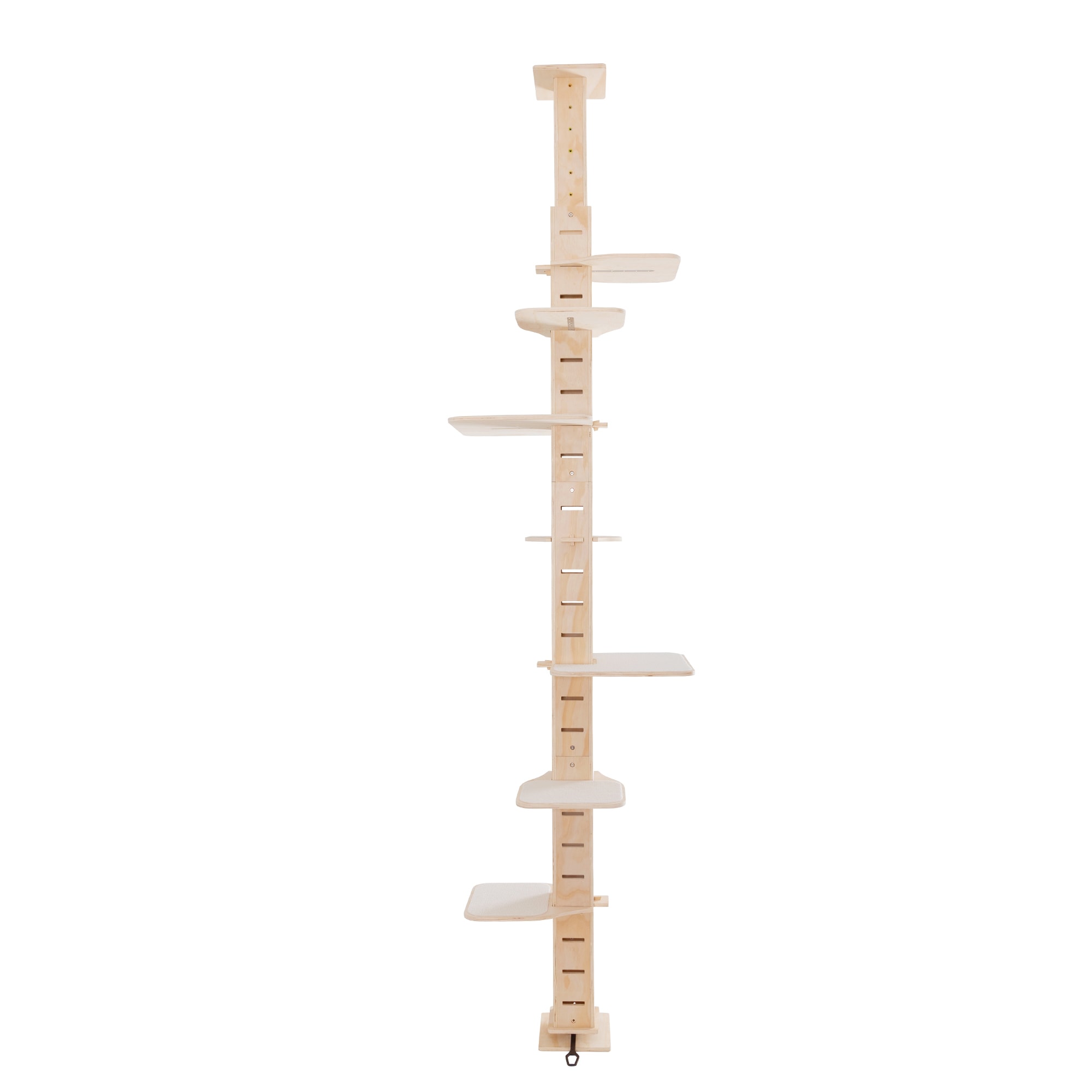 LOVMOR 9FT Adjustable Height Floor-to-Ceiling Cat Tree Multi-Level Cat ...