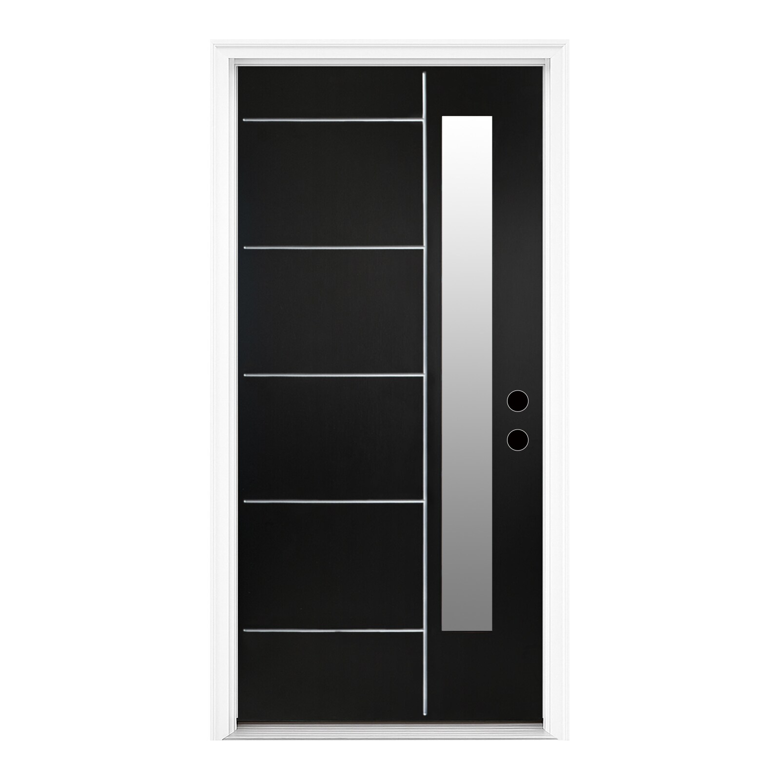 LOVMOR 36inch x 80inch Fiberglass Textured Entry Door Frosted Glass ...