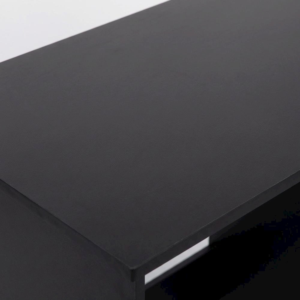 FurniFact Black and Grey Computer Desk with Spacious Surface and Modern ...