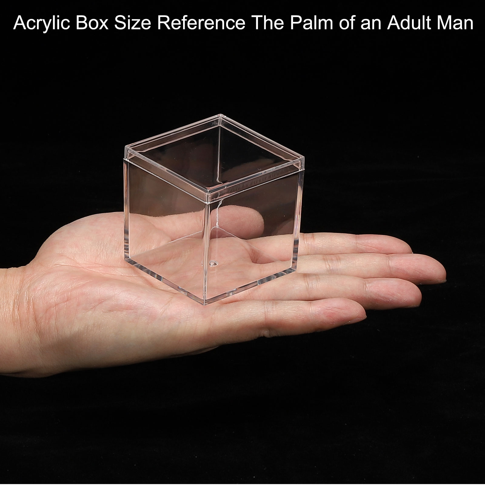 PATIKIL Acrylic Box with Lid 2.17Inch x 2.17Inch x 2.17Inch Clear ...