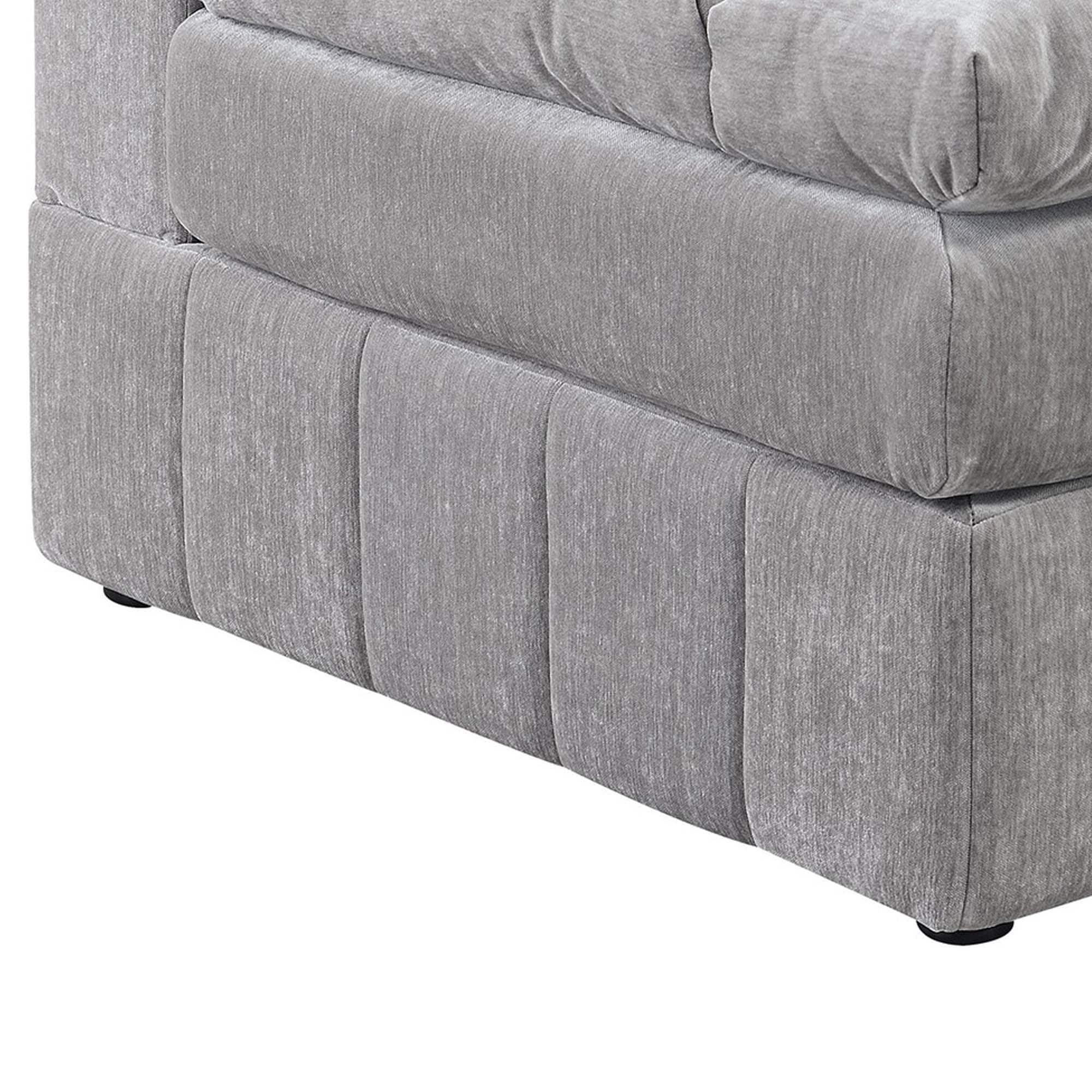 Benzara Luna 35 Inch Modular Armless Chair-Three Layer Plush Cushioned ...