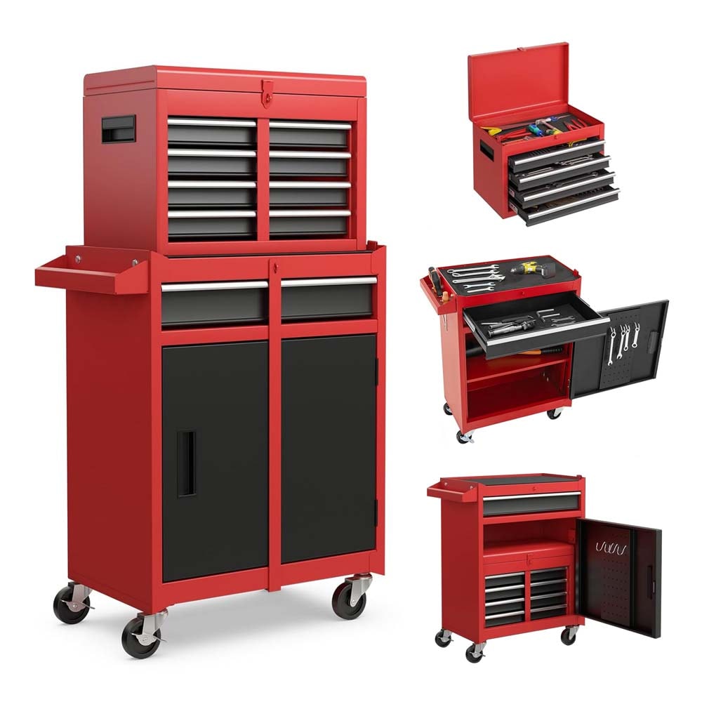 SereneVita 20.7-in W x 42.1-in H 5-Drawer Steel Rolling Tool Chest with ...