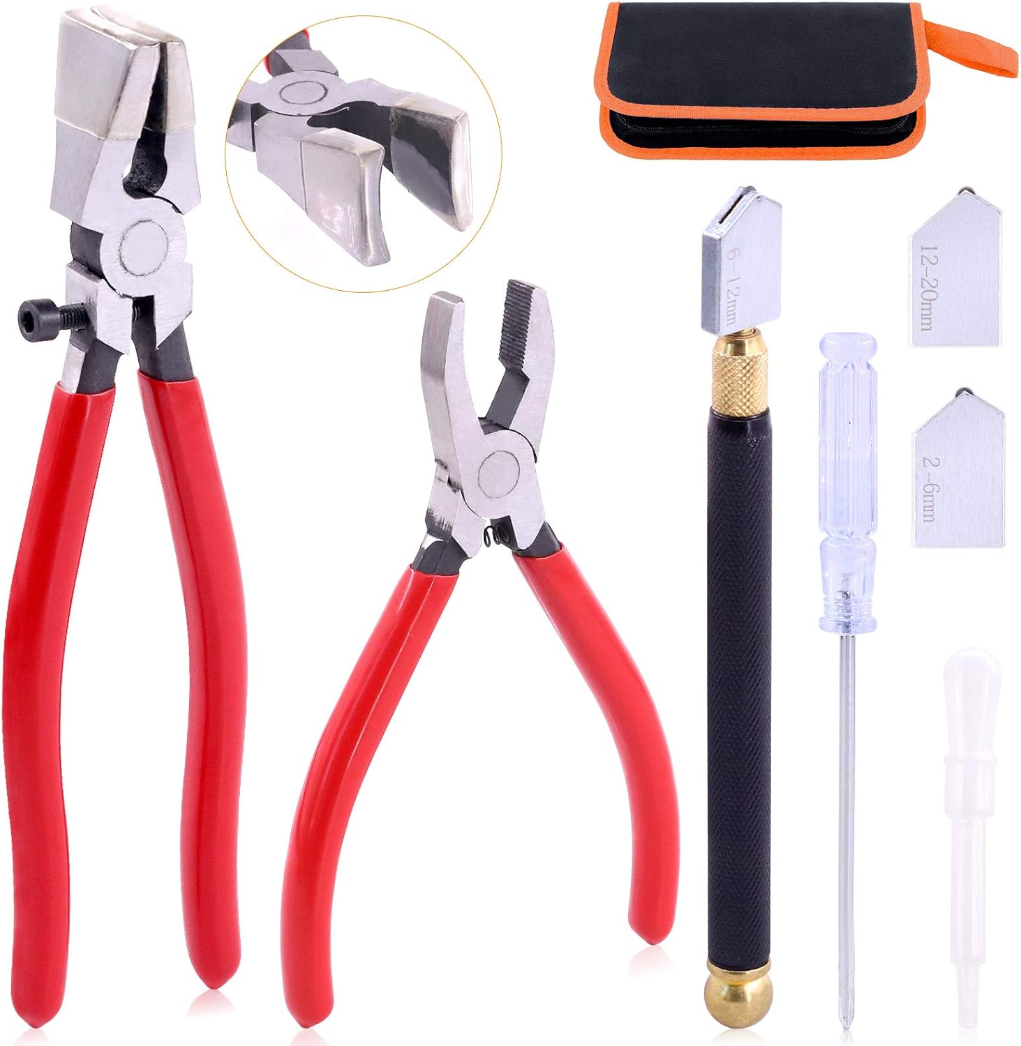 Etokfoks 3Pcs Glass Running Breaking Pliers and Cutter Kit Heavy Duty ...