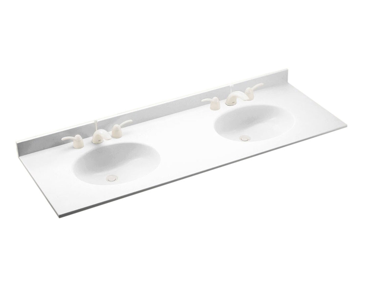 Swanstone Chesapeake 61-in x 22-in Night Sky Solid Surface Double Sink ...