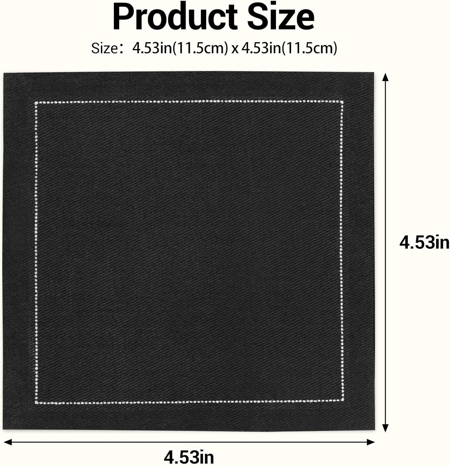 GAOMON Cotton Cocktail Napkins 100 Pack 4.5 x 4.5 Inch Reusable Cloth ...