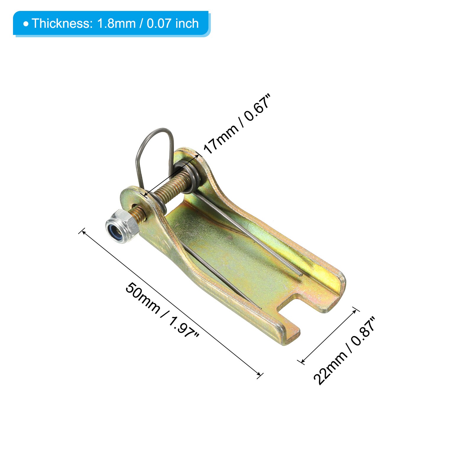 Unique Bargains 2 Inch 50mm Hook Safety Latch Kit 4 Pack Metal Towing ...