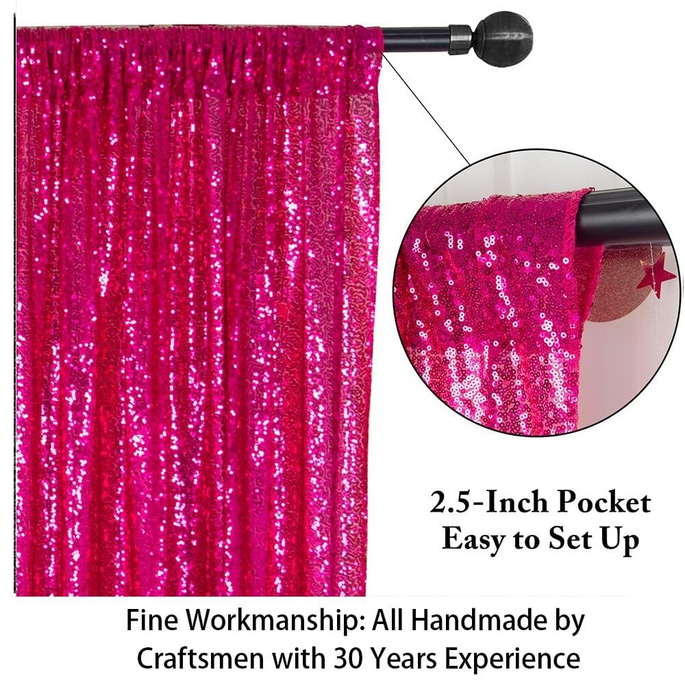 ShiDianYi Hot Pink Sequin Photo Backdrop Wedding Photo Booth ...