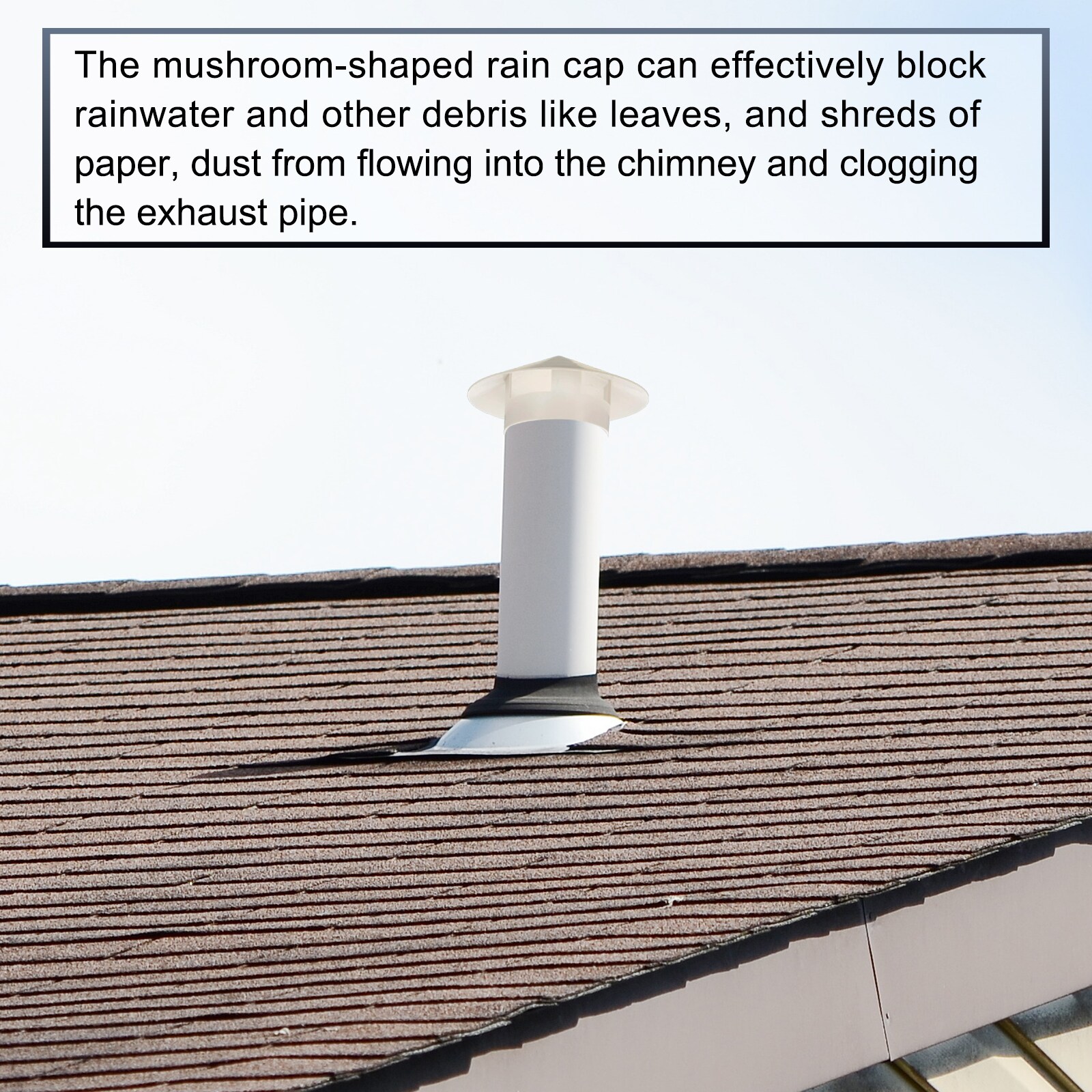 PATIKIL 4 Inch Chimney Cap 2 Pcs Roof Cowl Rain Cover PVC Round ...